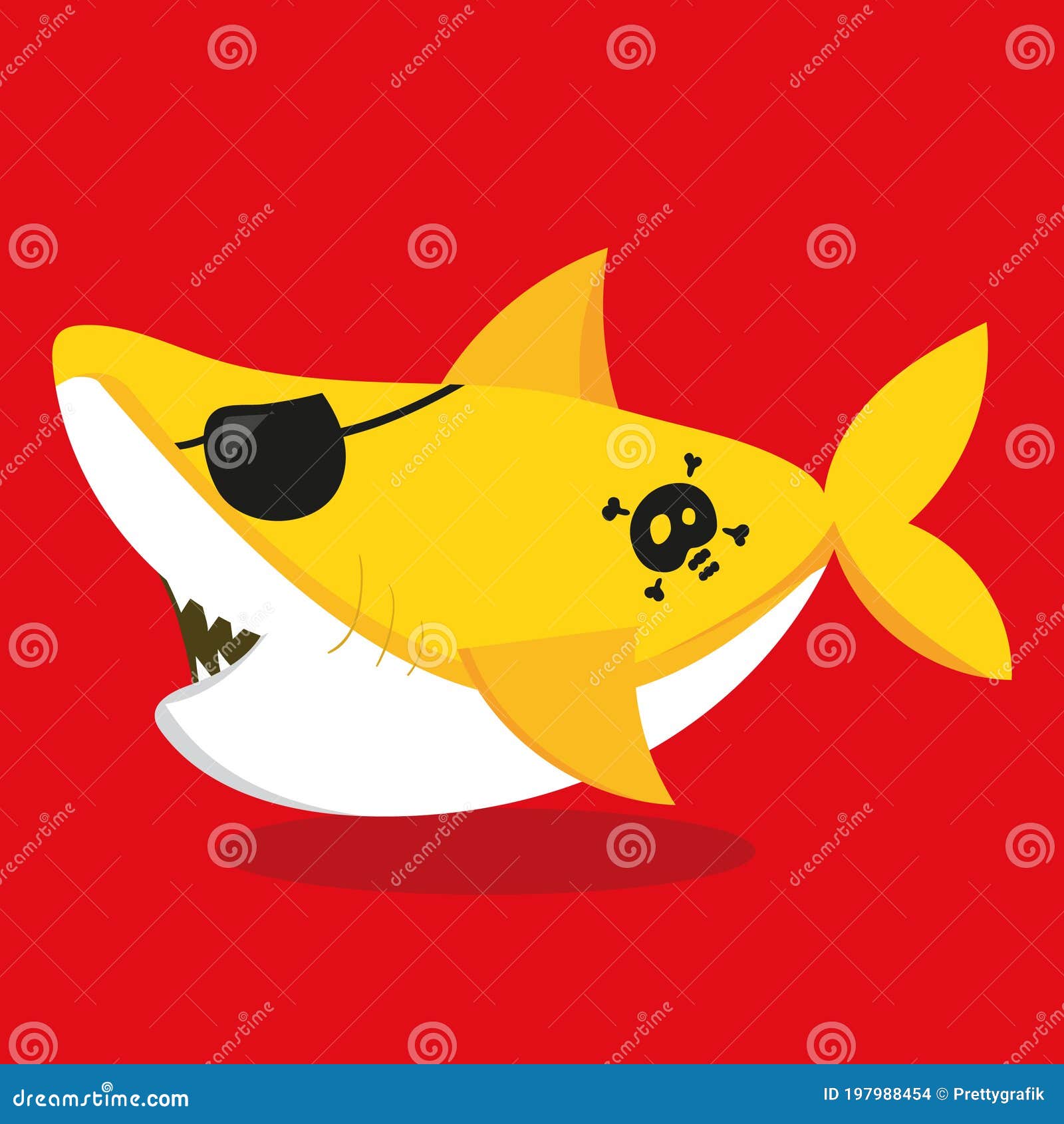 Sharks eye patch yellow 09 stock vector. Illustration of sharks - 197988454