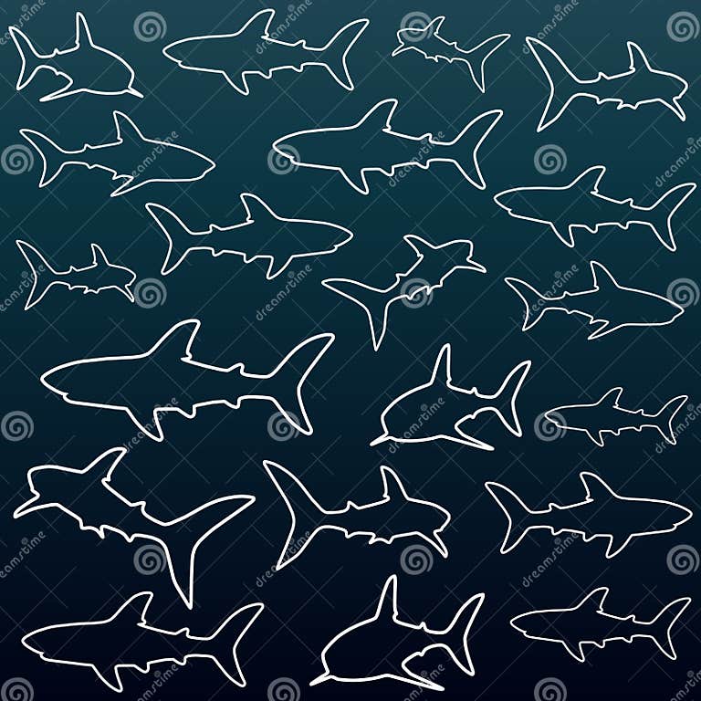 Sharks pattern stock illustration. Illustration of brochure - 38101194