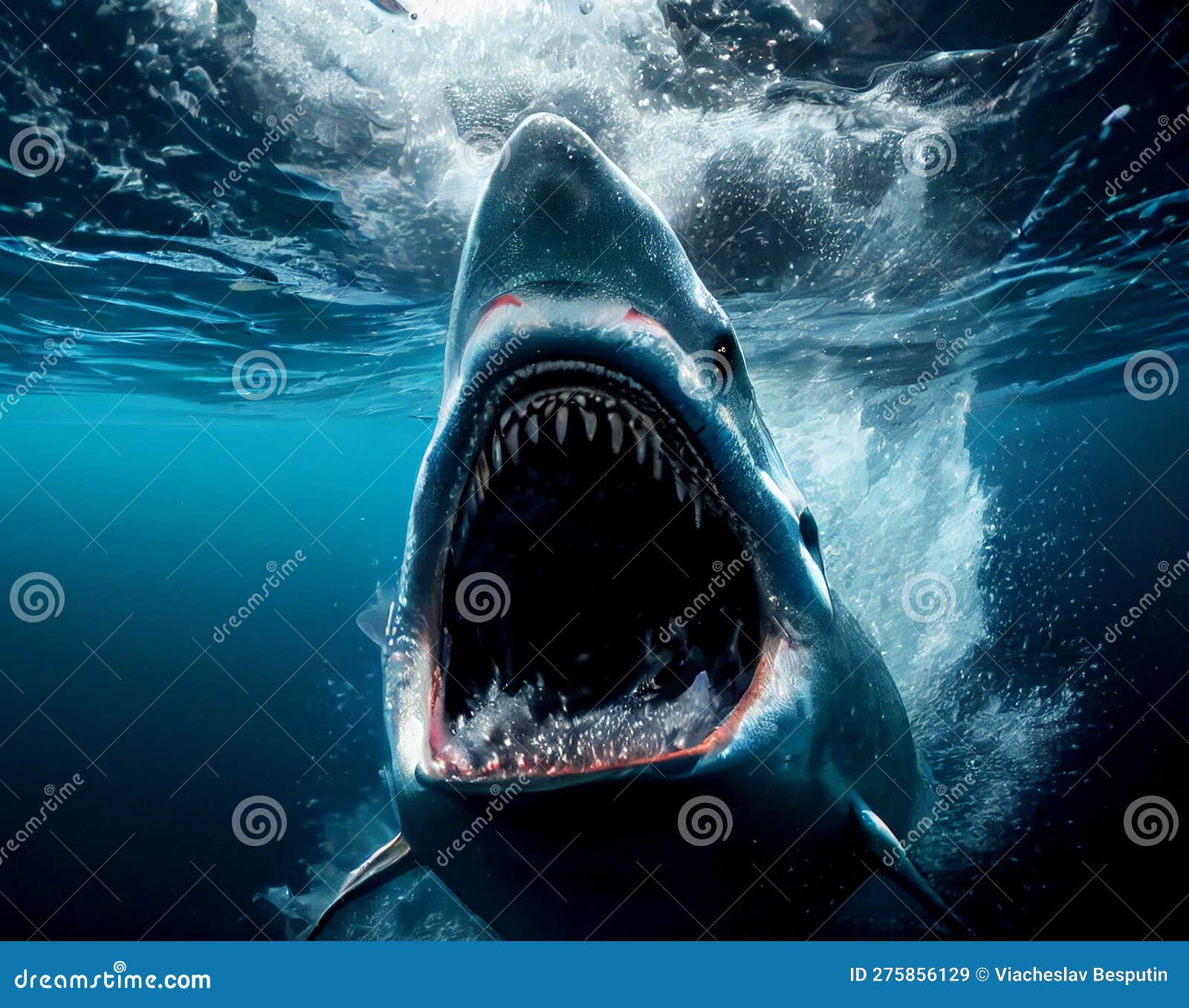 Open Sea With Sharks Underwater Royalty-Free Stock Photography ...