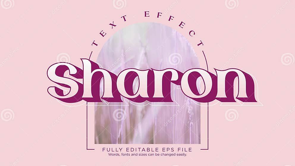 Sharon Text Effect Serif Font Type Stock Illustration - Illustration of ...