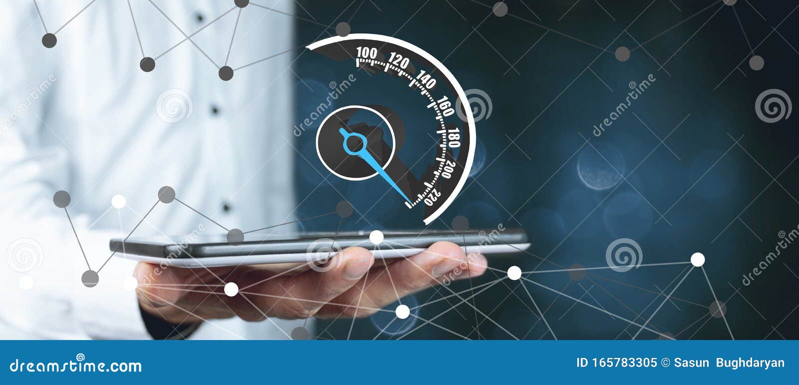 Sharp Acceleration of Internet Speed Stock Image - Image of connection ...