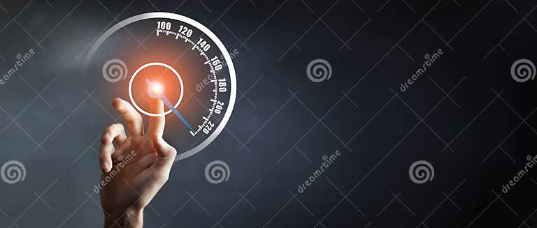 Sharp Acceleration of Internet Speed Stock Image - Image of development ...