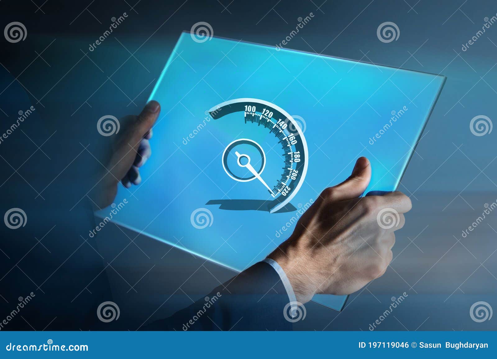 Sharp Acceleration of Internet Speed.3D Illustration Stock Photo ...