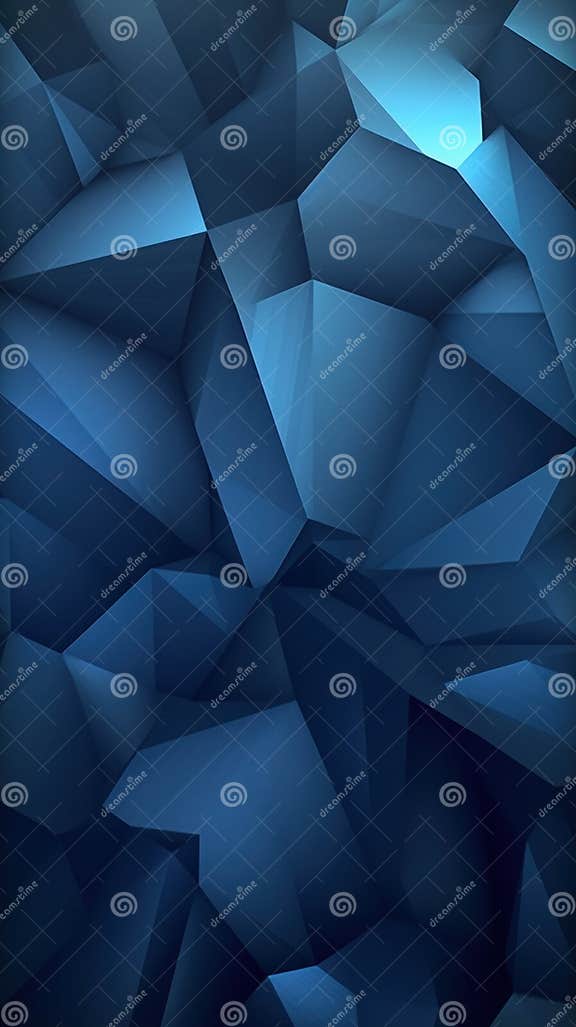 Sharp Angles in Dark Blue: an Abstract Background in the Style of Dark ...