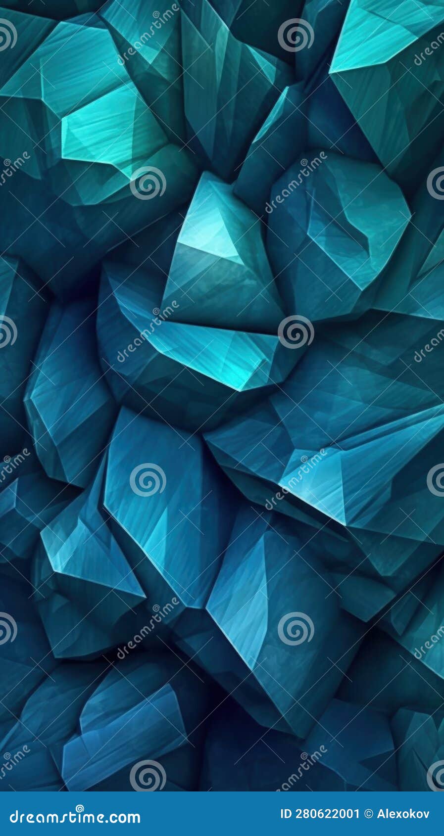 Sharp Angles in Dark Blue: an Abstract Background in the Style of Dark ...