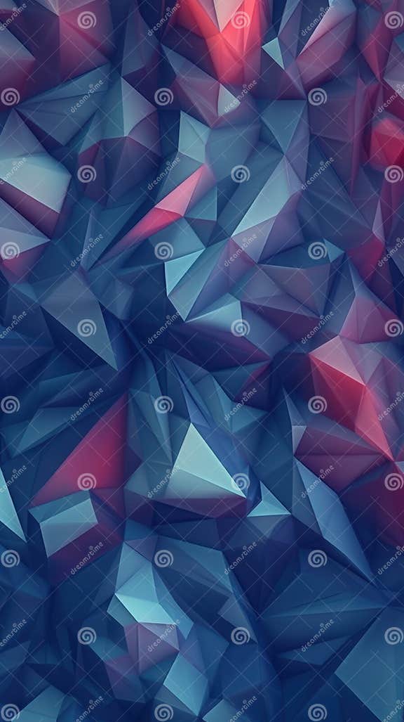 Sharp Angles in Dark Blue and Teal: an Abstract Background in the Style ...