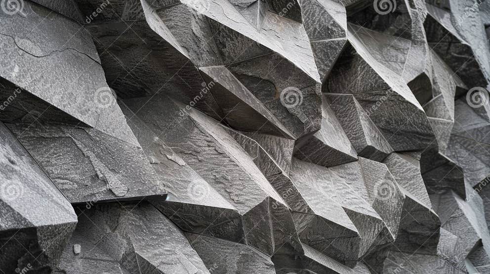 The Sharp Angles and Deep Sharp Grooves of Chiseled Stone Giving it a ...