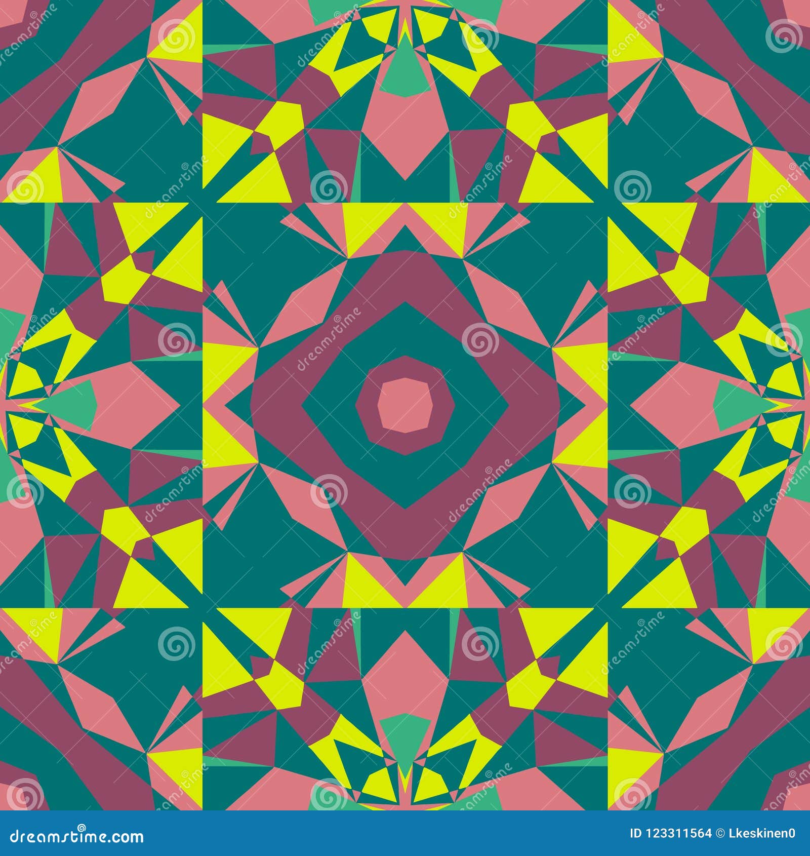 Sharp Angles Geometric Tile Seamless Pattern Stock Vector ...