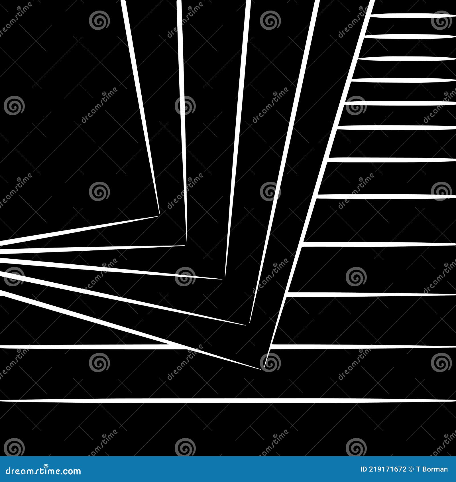 Sharp Angles and Lines Abstract Geometric Digital Black White ...