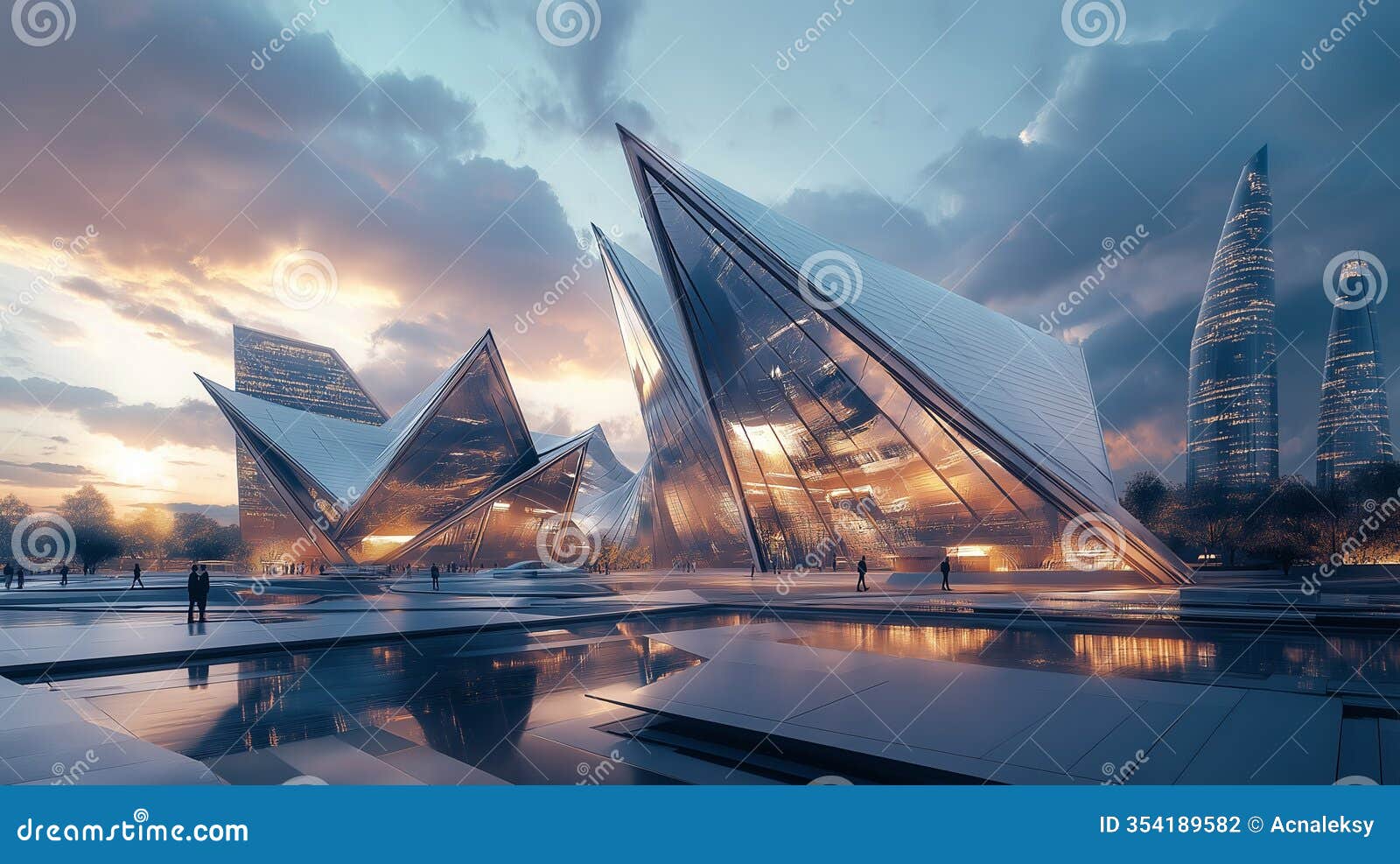 Sharp Angles And Straight Lines Converging To Create A Futuristic Stock ...