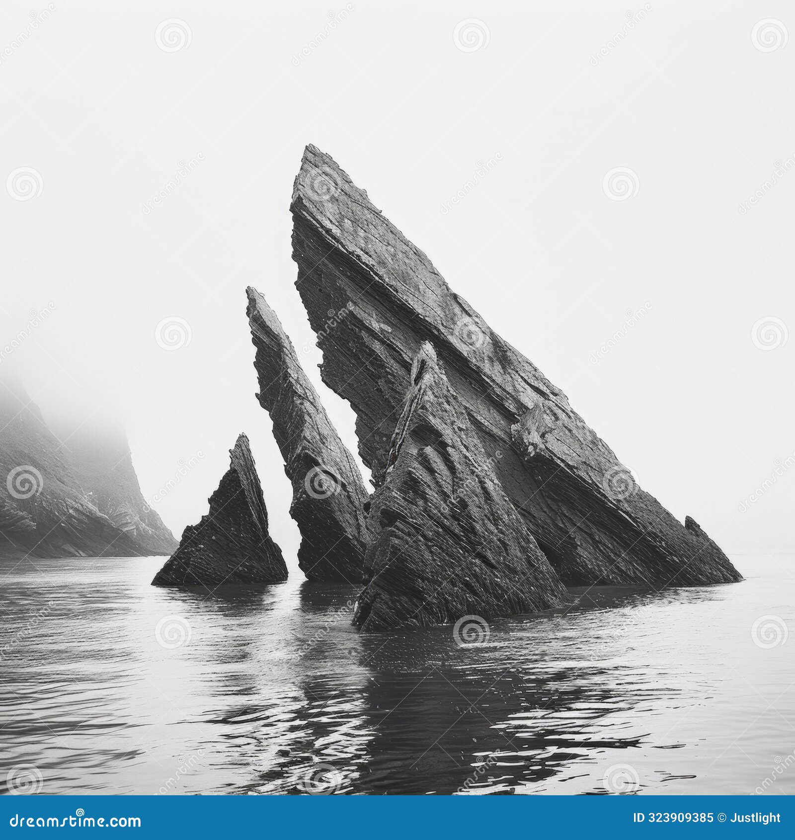 Sharp Angulart.rock Formations Rising from the Water Like the Teeth of ...