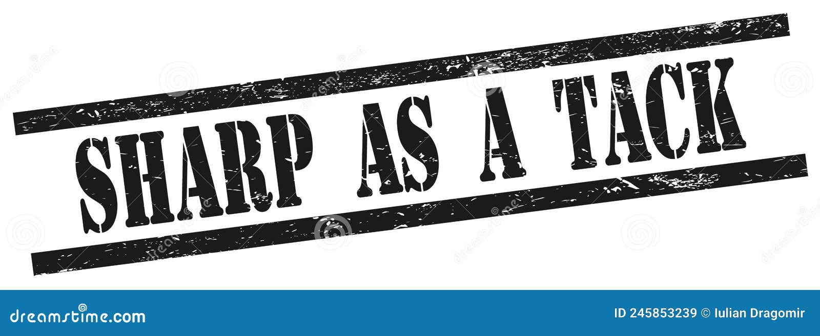 SHARP AS a TACK Text on Black Grungy Rectangle Stamp Stock Illustration ...