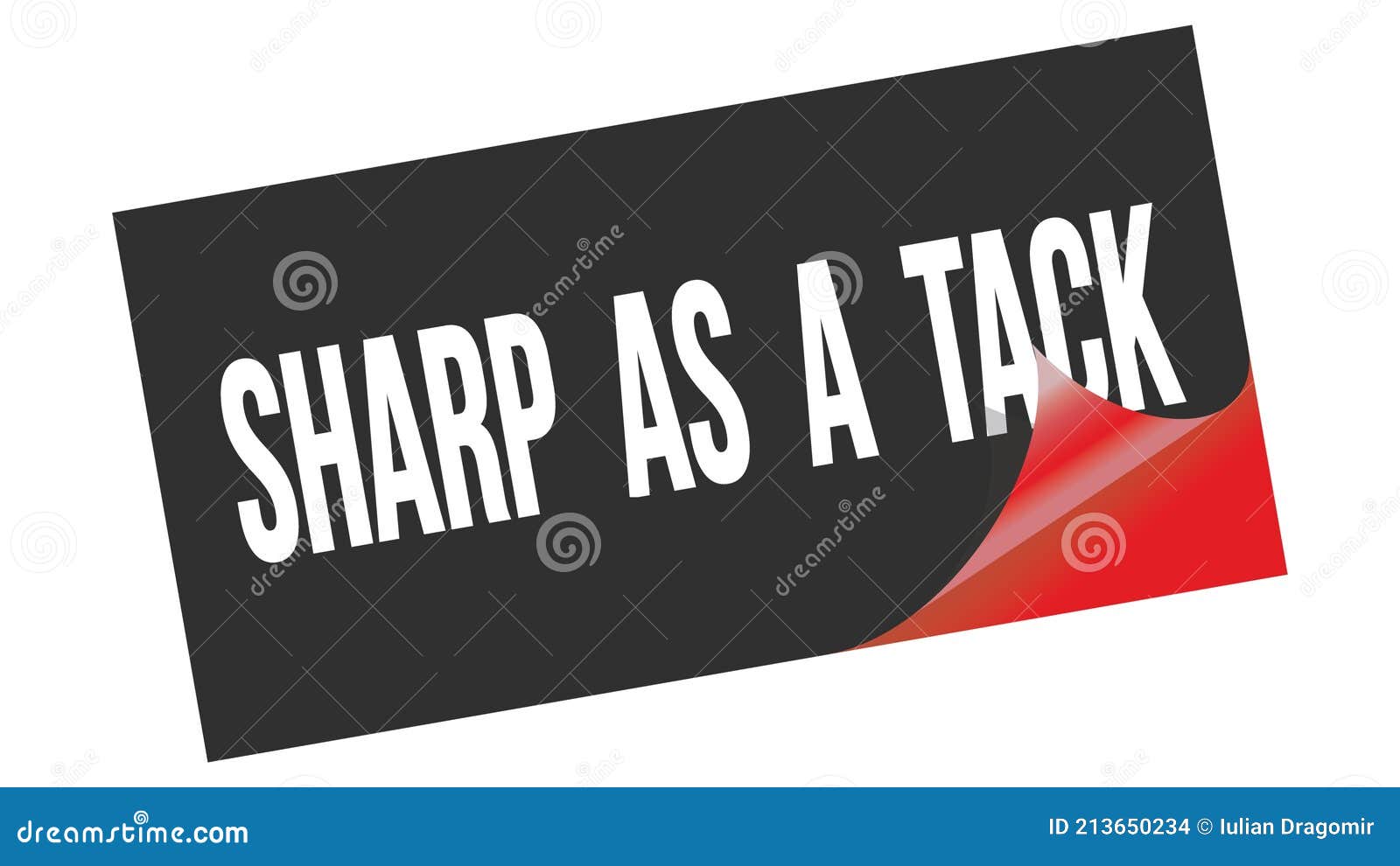 SHARP AS a TACK Text on Black Red Sticker Stamp Stock Illustration ...