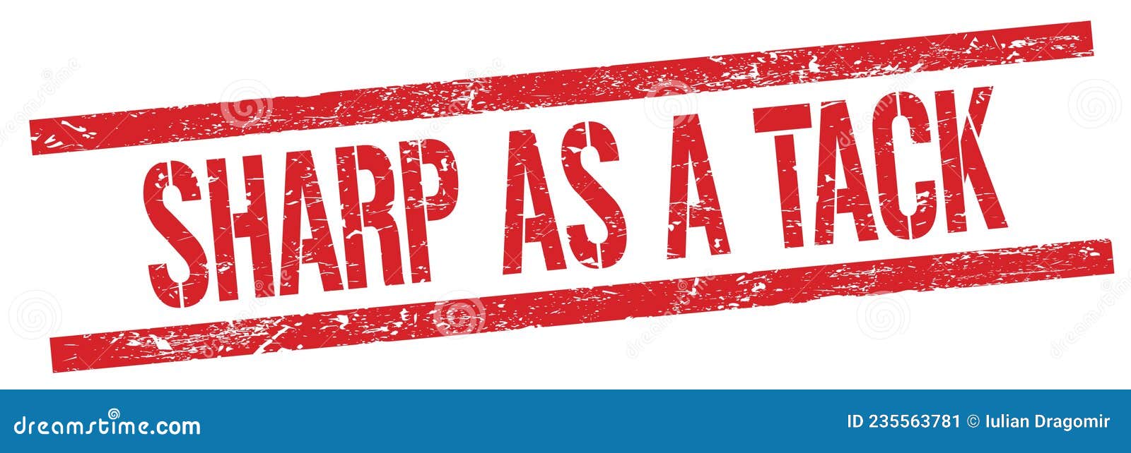 SHARP AS a TACK Text on Red Grungy Rectangle Stamp Stock Illustration ...