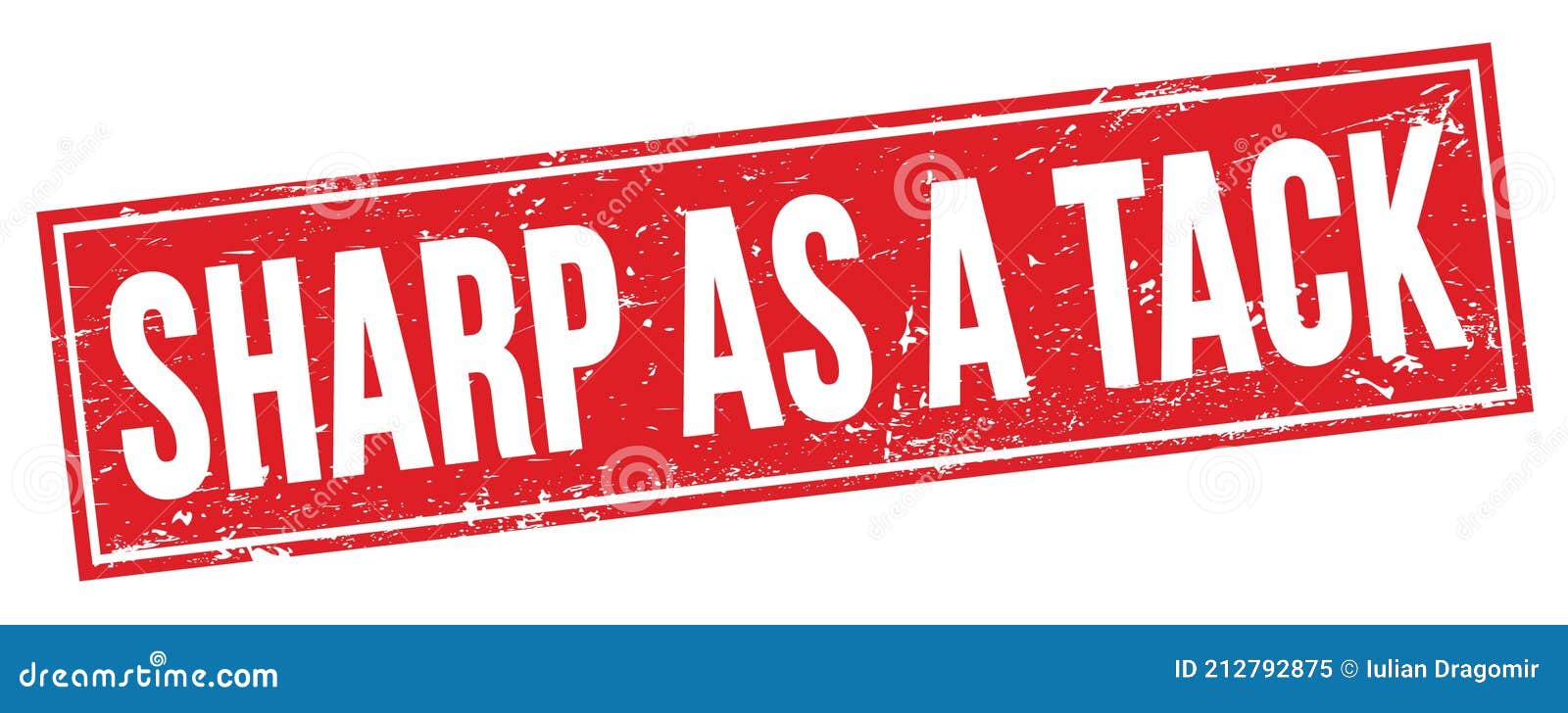 SHARP AS a TACK Text on Red Grungy Rectangle Stamp Stock Image - Image ...