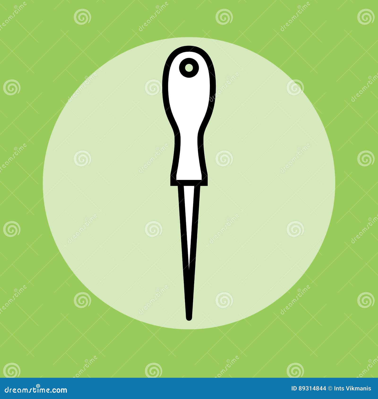 Sharp Awl Tool stock vector. Illustration of sign, instrument - 89314844