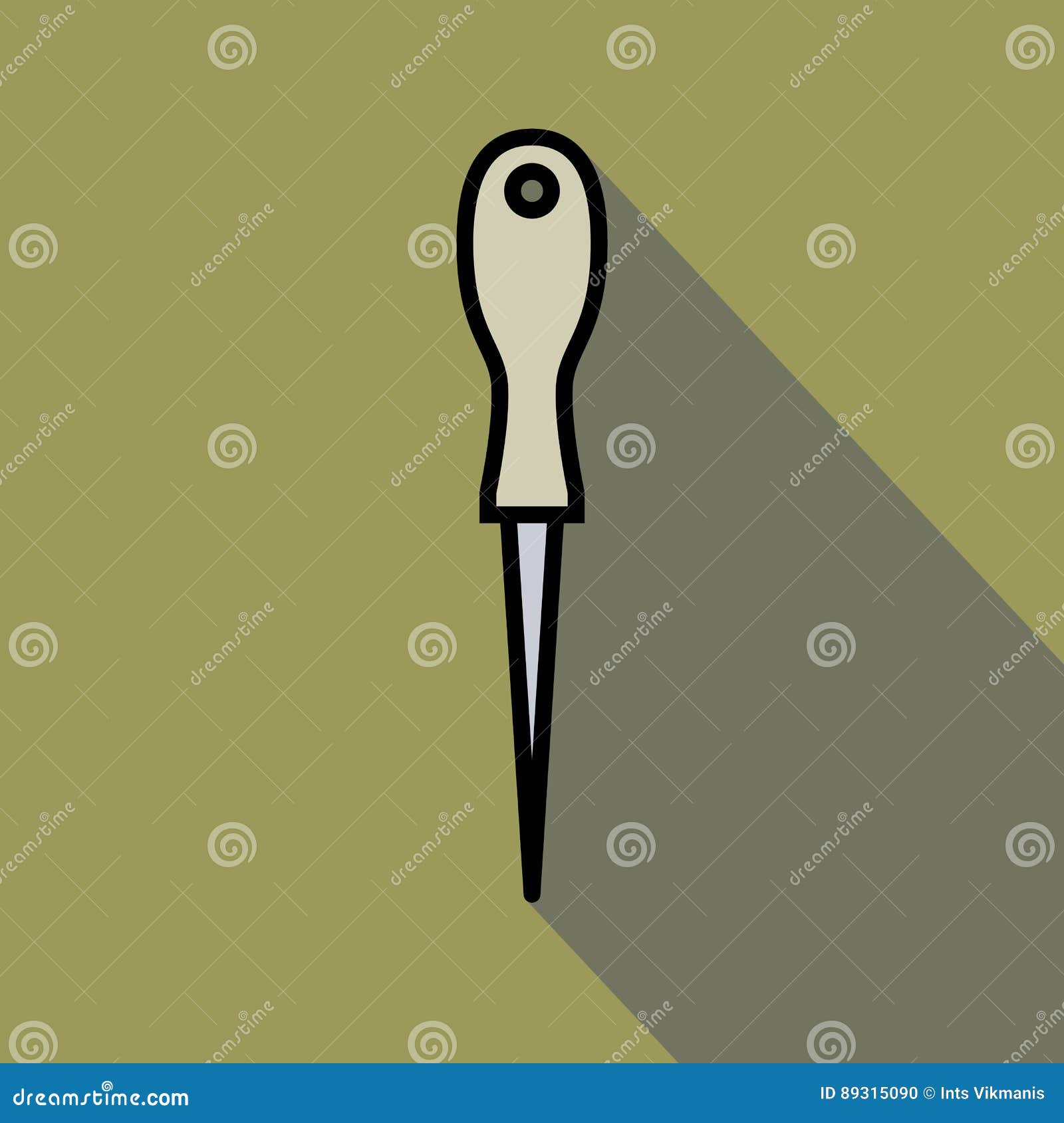 Sharp Awl Tool Vector Illustration | CartoonDealer.com #89315090