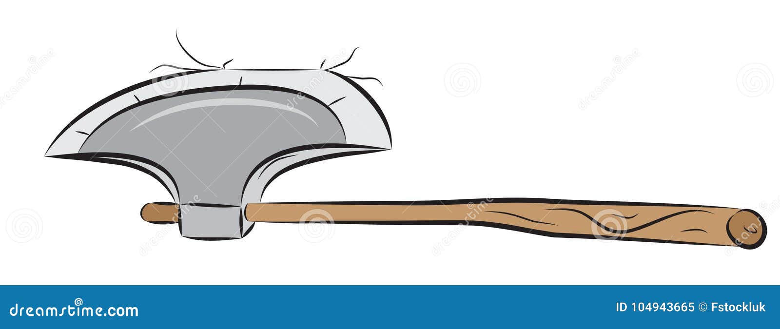 Sharp Axe, Hand Weapon Pounded on Wall Stock Vector - Illustration of ...
