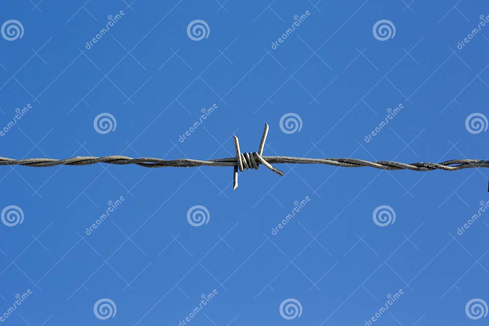 Sharp barb wire. stock image. Image of private, object - 80151245