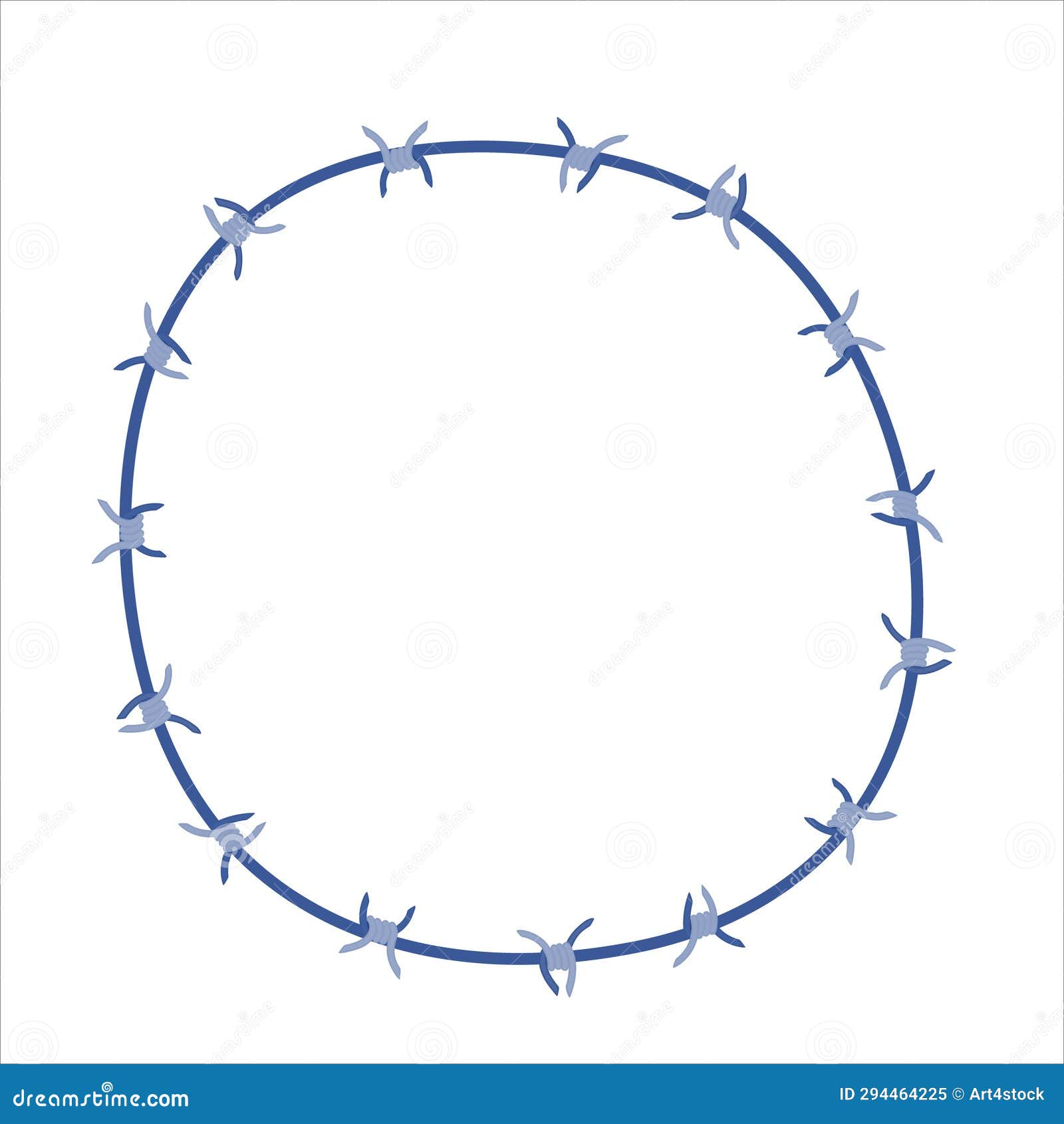 Sharp Barbed Wire Fence Barrier Frame Illustration Stock Vector ...