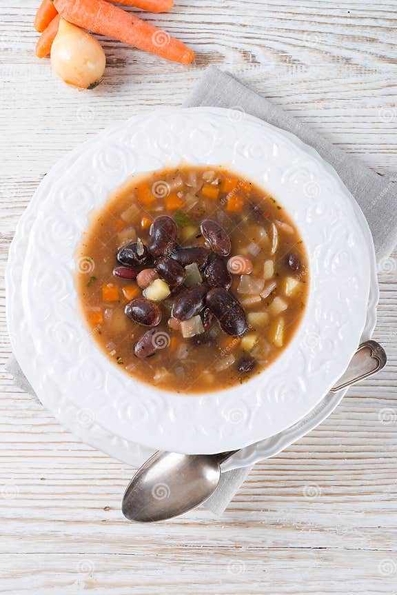Sharp bean soup stock image. Image of gourmet, dinner - 35627705