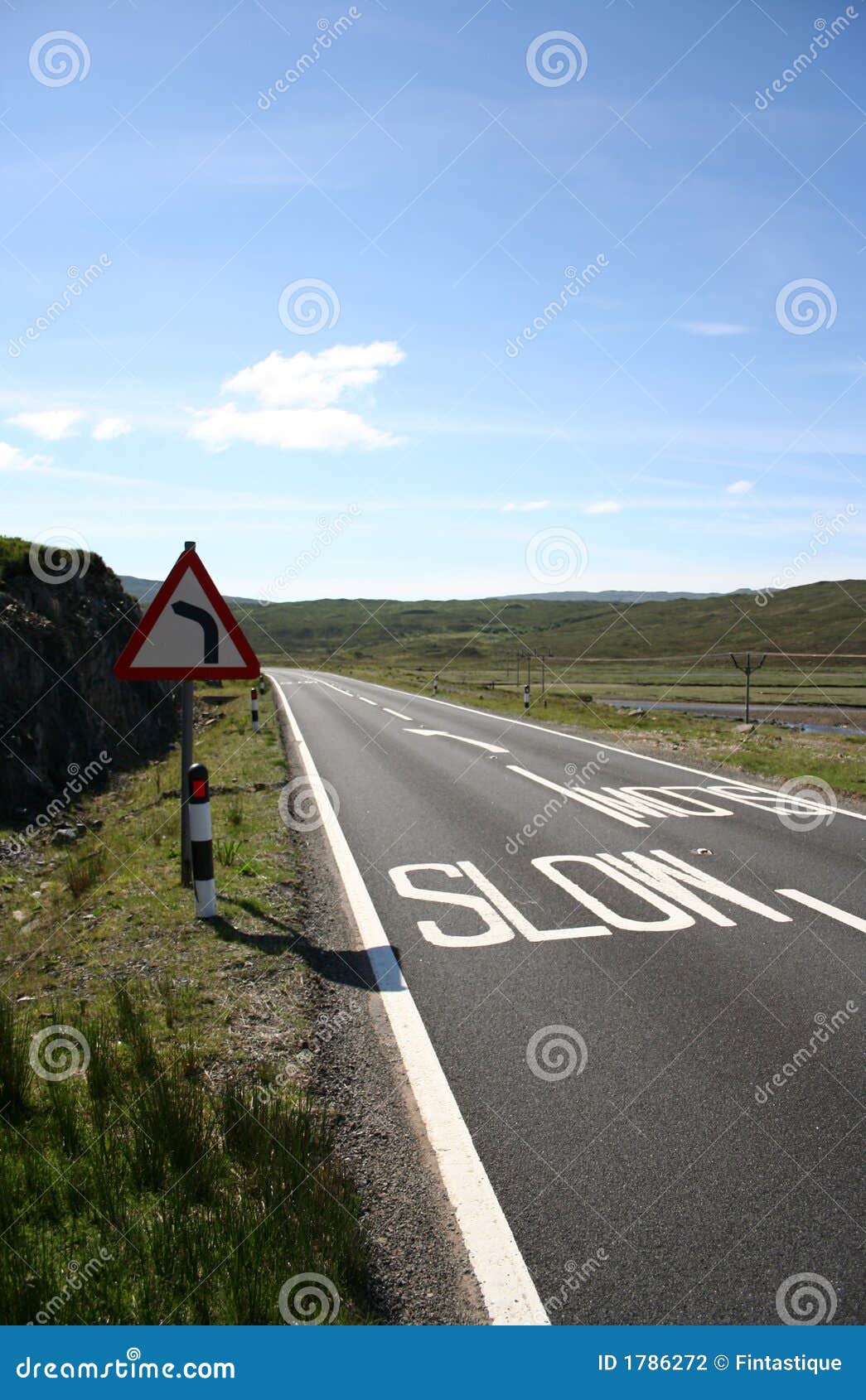 Sharp bend stock photo. Image of left, summer, slow, grass - 1786272