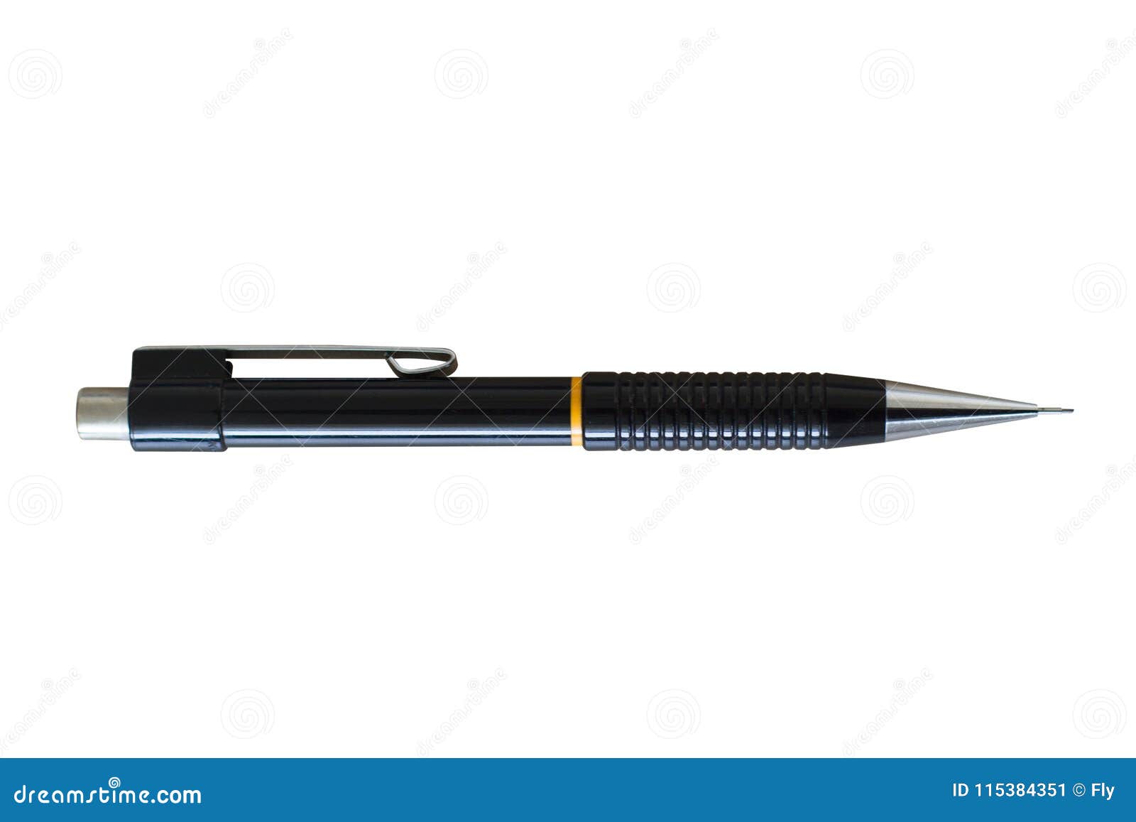 Sharp Black Mechanical Pencil Isolated on White Stock Image - Image of ...