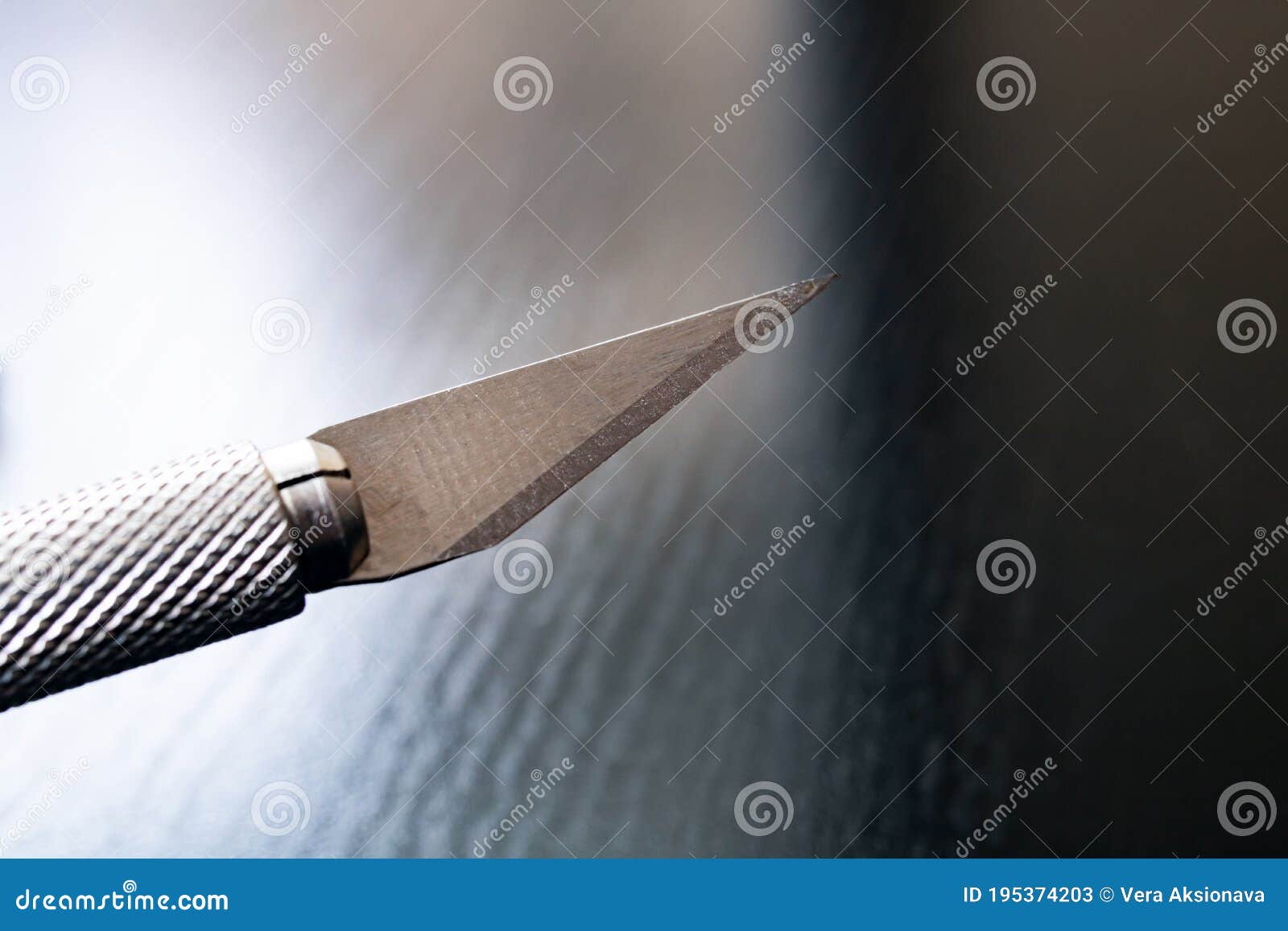 Sharp Blade of a Metal Scalpel Closeup Stock Image - Image of ...