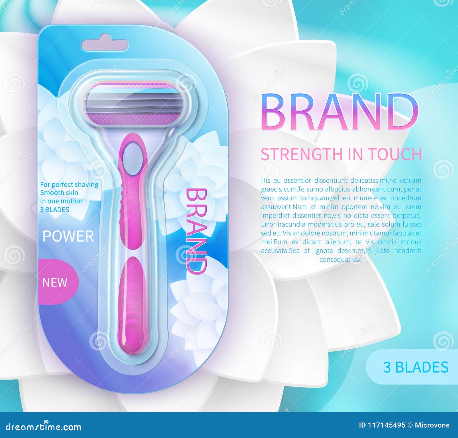 Sharp Blade Razor Product Vector Ad Poster Stock Vector - Illustration ...