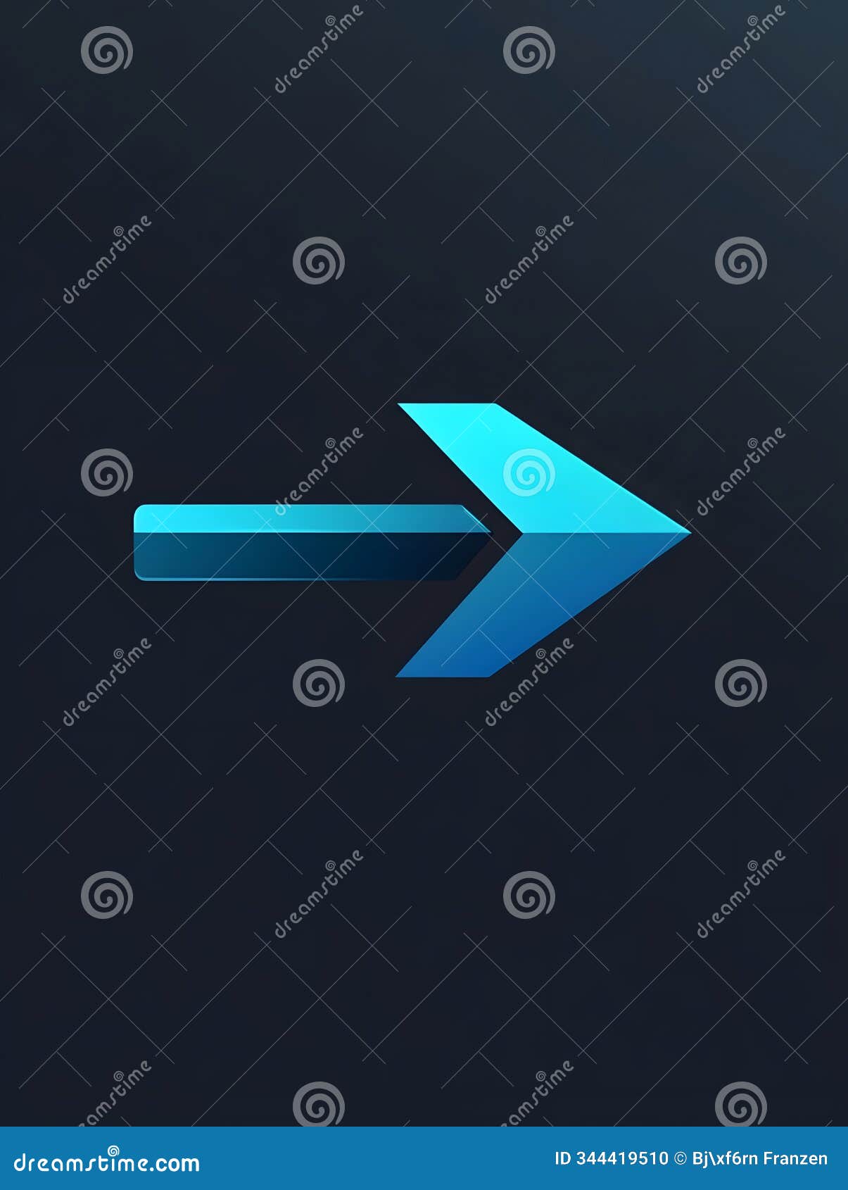 Cool Blue Arrow Direction Graphic Icon Symbol Stock Illustration ...