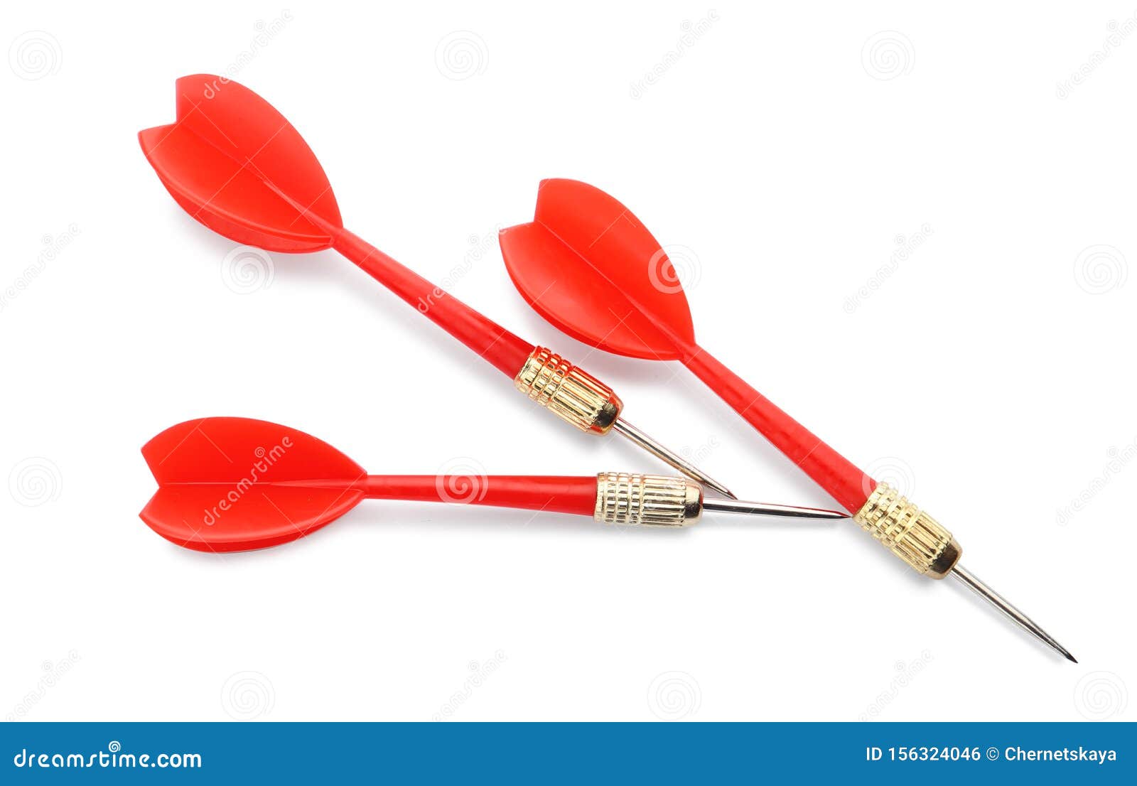Sharp Bright Red Darts Isolated on Stock Photo - Image of darts, aiming ...