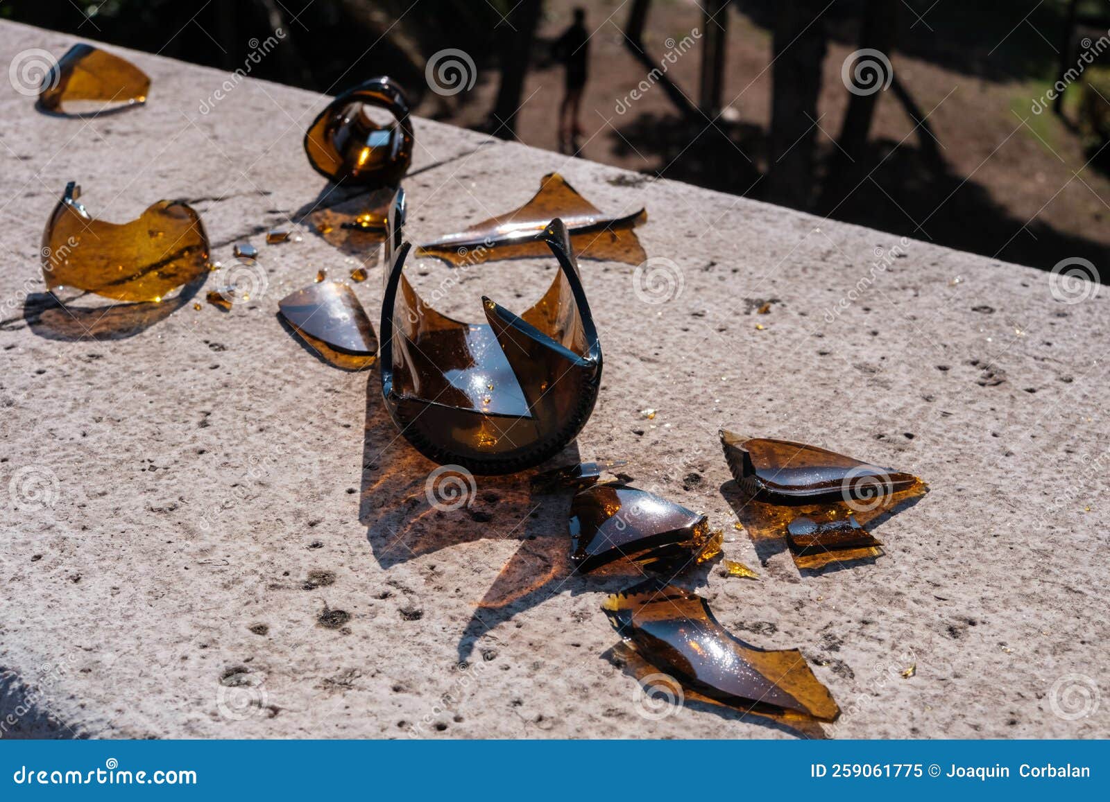 Sharp Broken Glass from a Beer Bottle Stock Image - Image of sharp ...