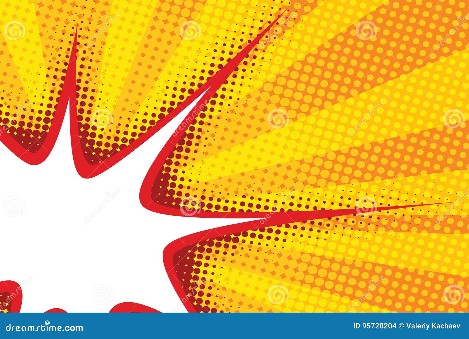 Sharp Bubble Comic Cloud in Pop Art Yellow Background Stock Vector ...