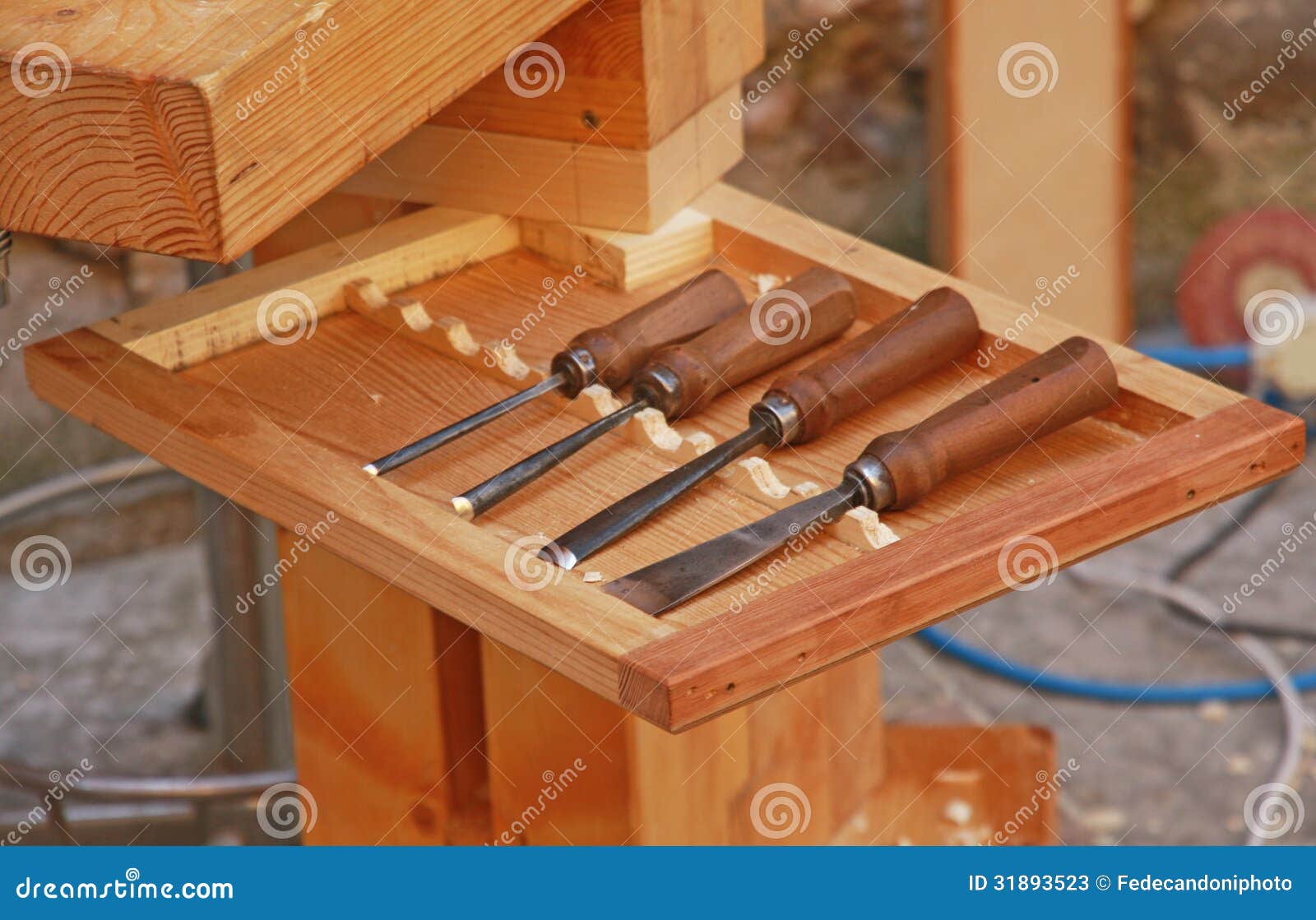Sharp Chisels and Tools of an Experienced Craftsman Stock Image - Image ...
