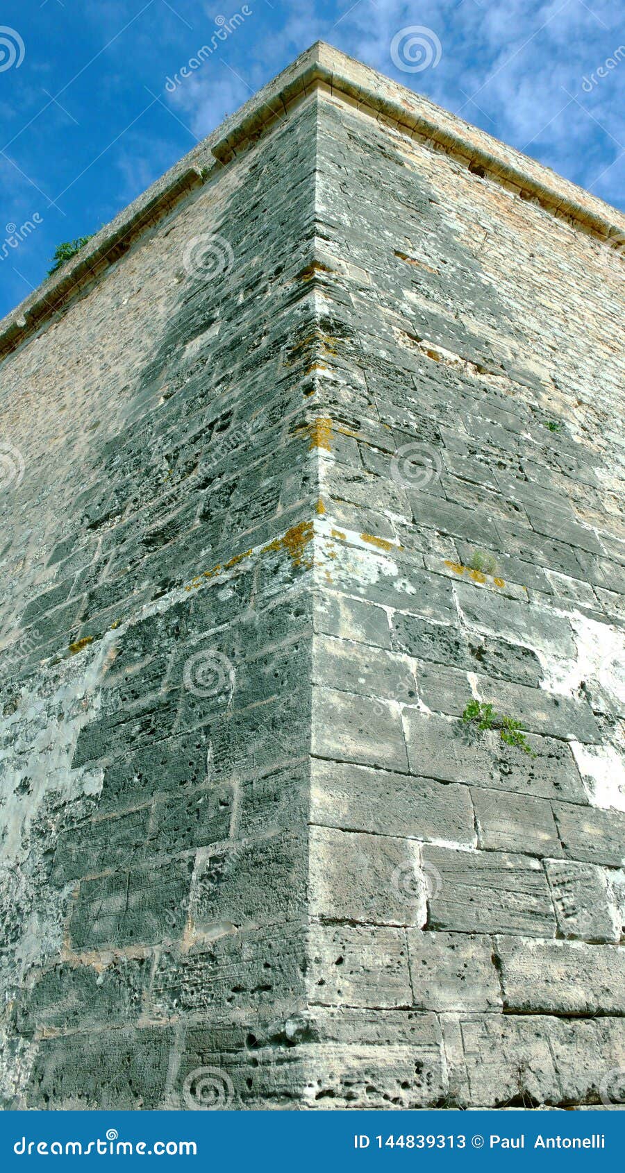 Sharp Citadel Wall - Long Way Up. Stock Image - Image of ibiza, blue ...