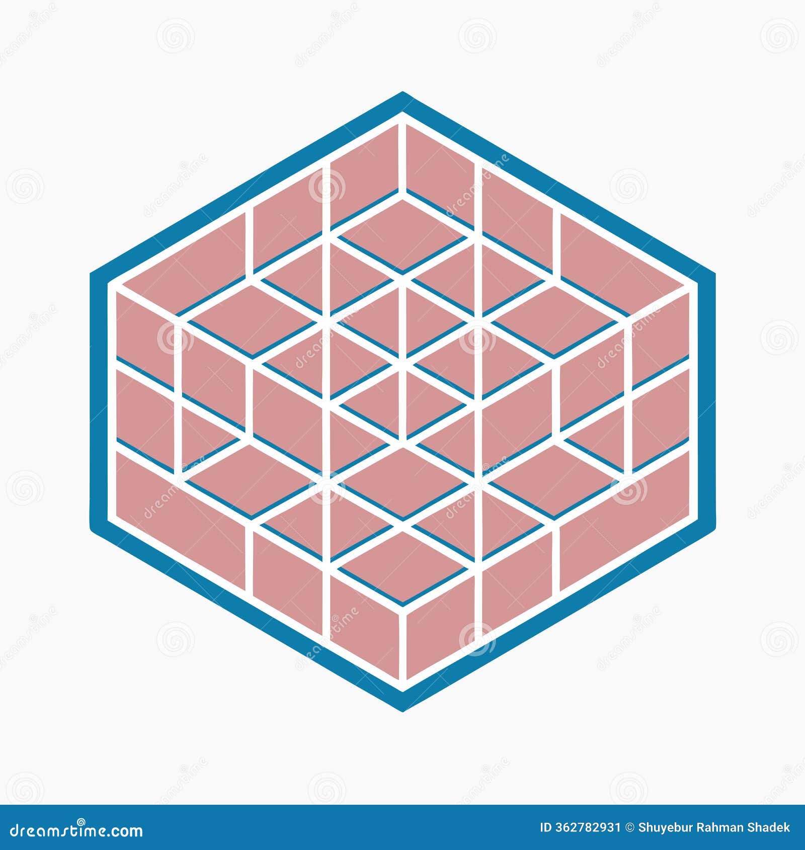 A Sharp and Clean Isometric Grid Stock Illustration - Illustration of ...