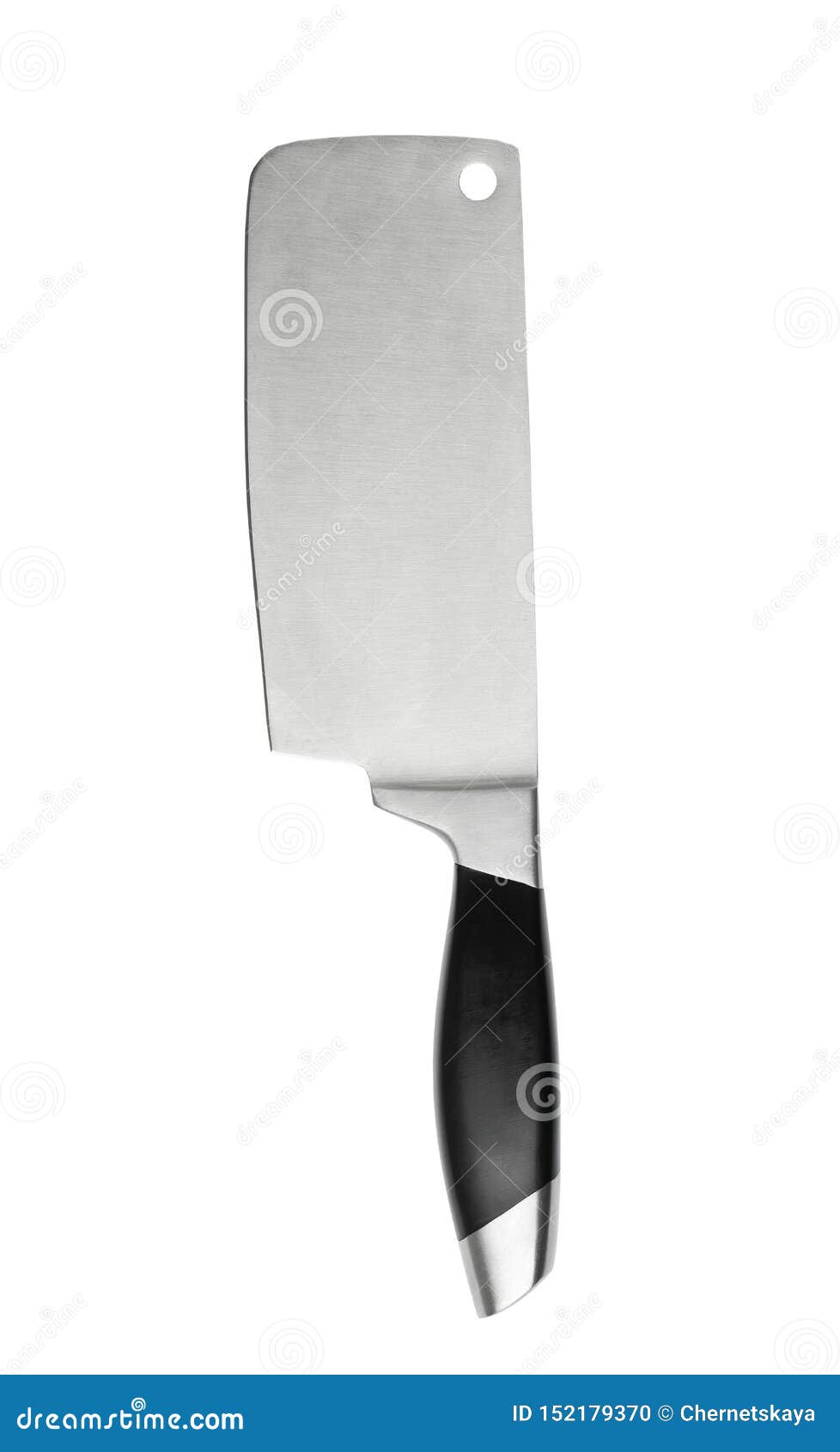 Sharp Cleaver Knife Isolated on White Stock Photo - Image of domestic ...