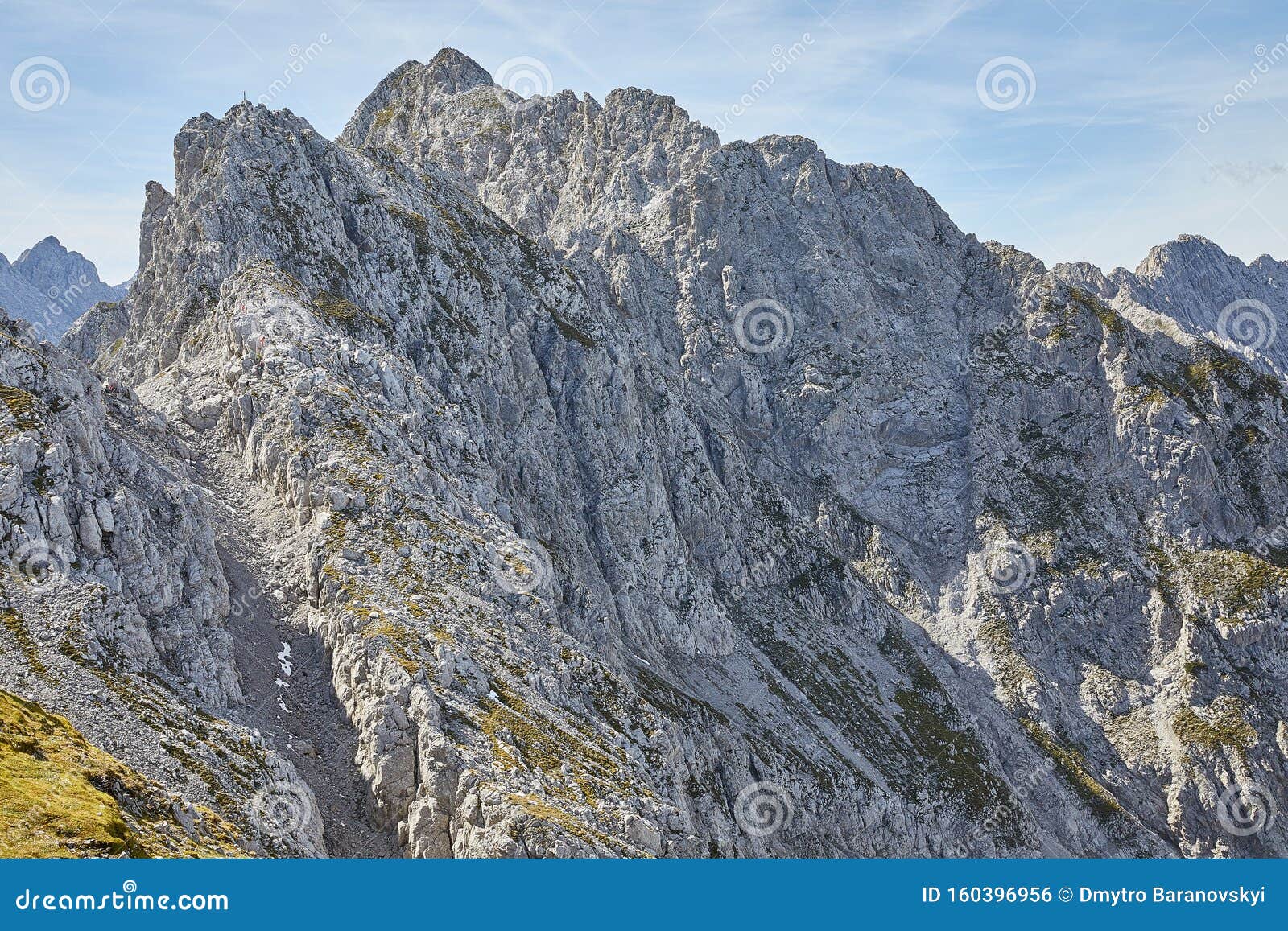 Sharp Cliffs in in the Alps on a Sunny Stock Photo - Image of travel ...