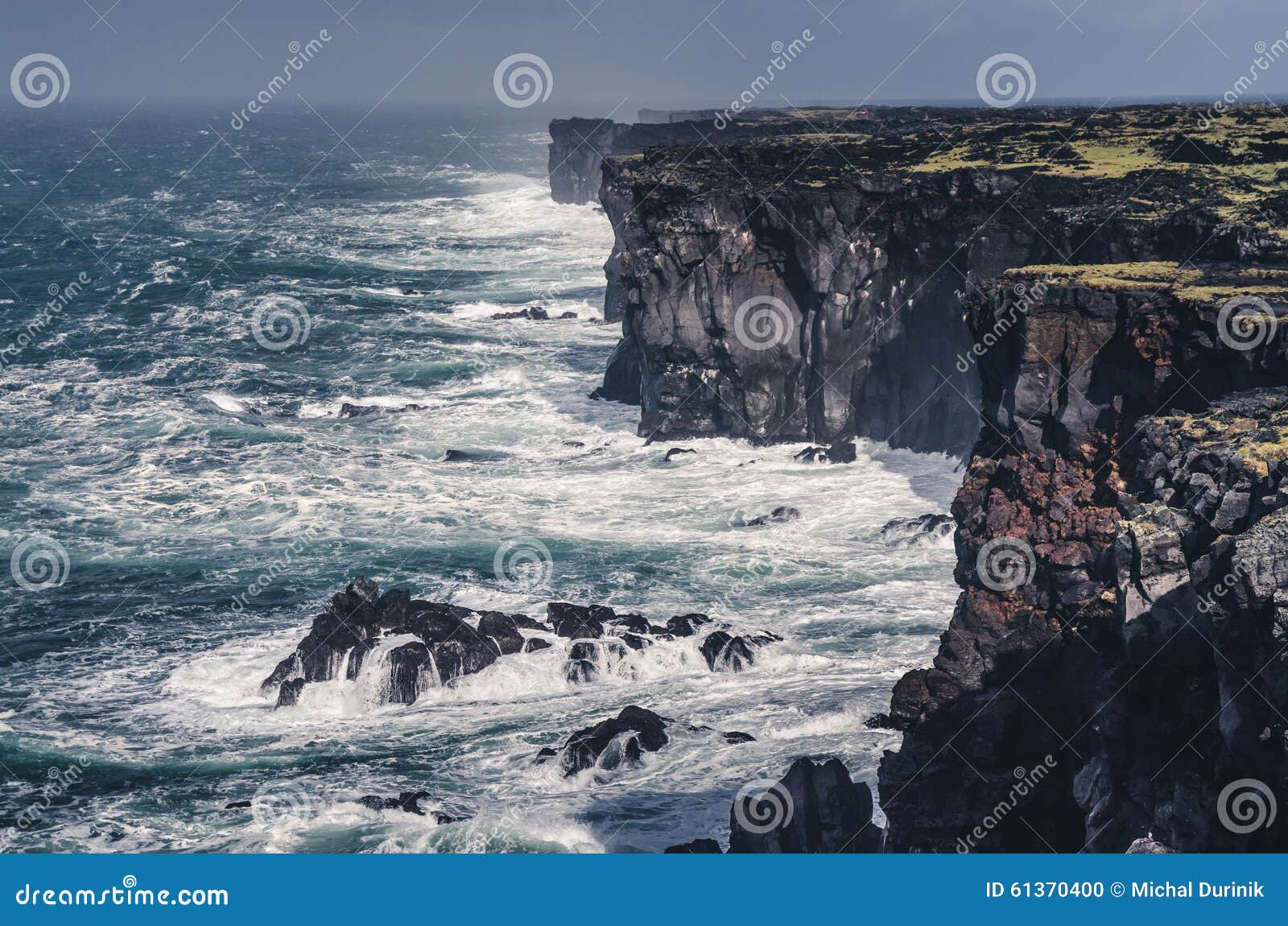 Sharp Cliffs in Stormy Weather Stock Photo - Image of blue, beauty ...