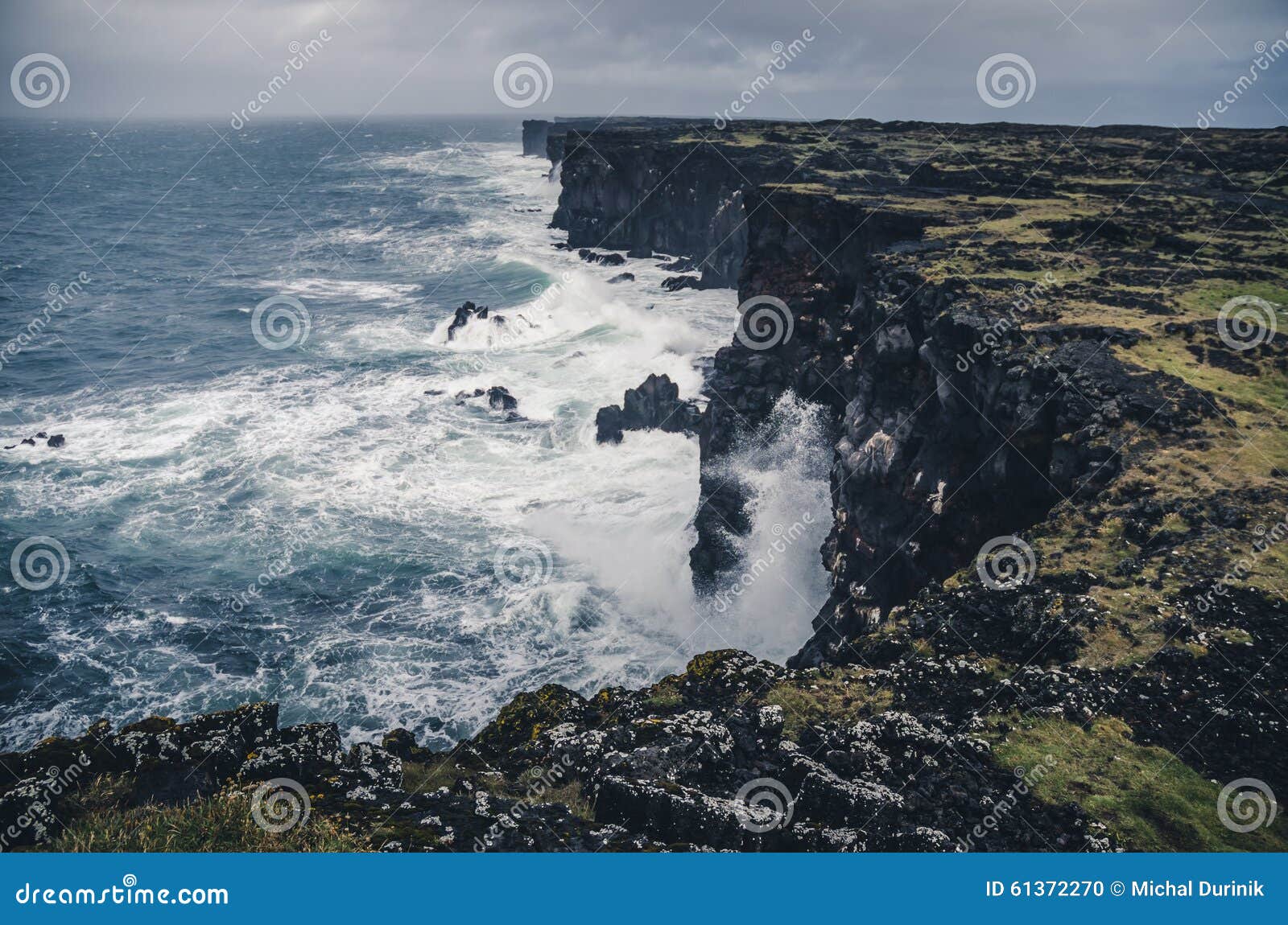 Sharp Cliffs in Stormy Weather Stock Photo - Image of power, landscape ...