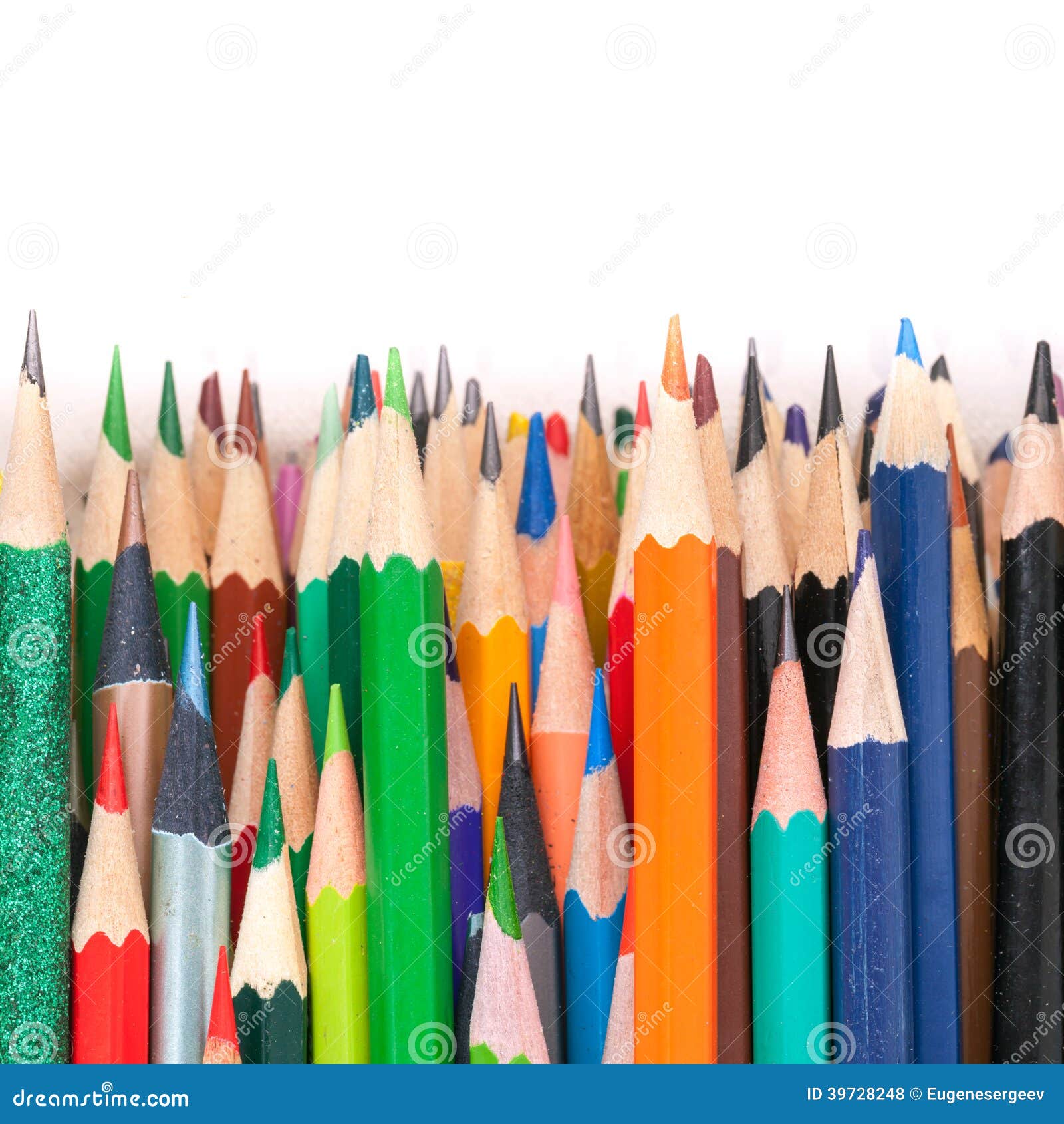 Sharp Colorful Pencils. Macro Photo Stock Photo - Image of background ...