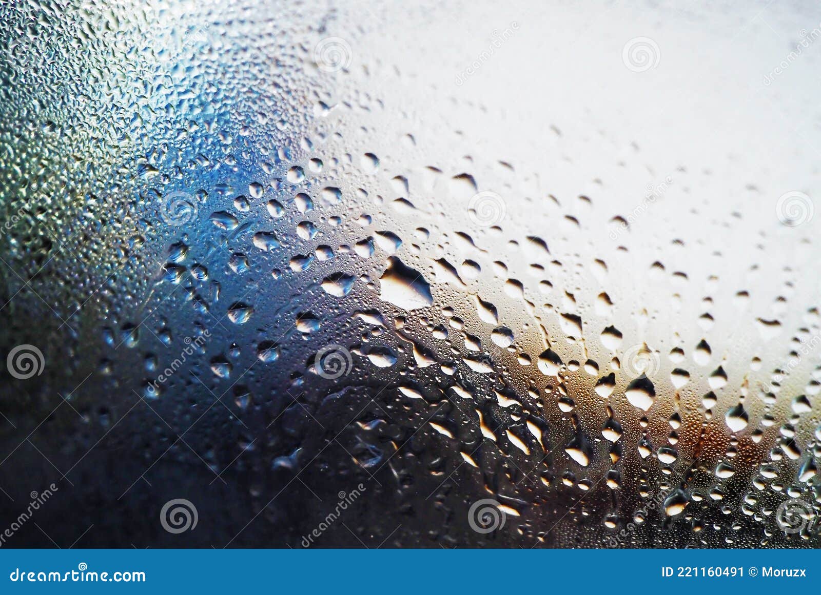 Condensation Water Drops on the Glass, Macro Background Stock Image ...