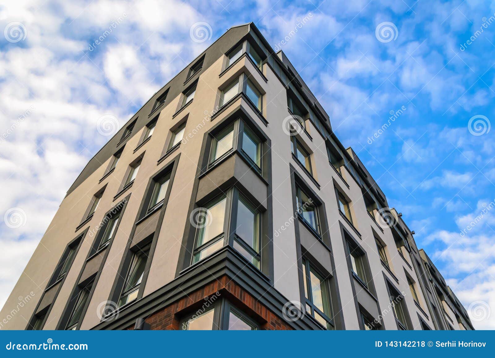 Sharp Corner Building Architecture Facade in Gdansk, Poland Stock Photo ...