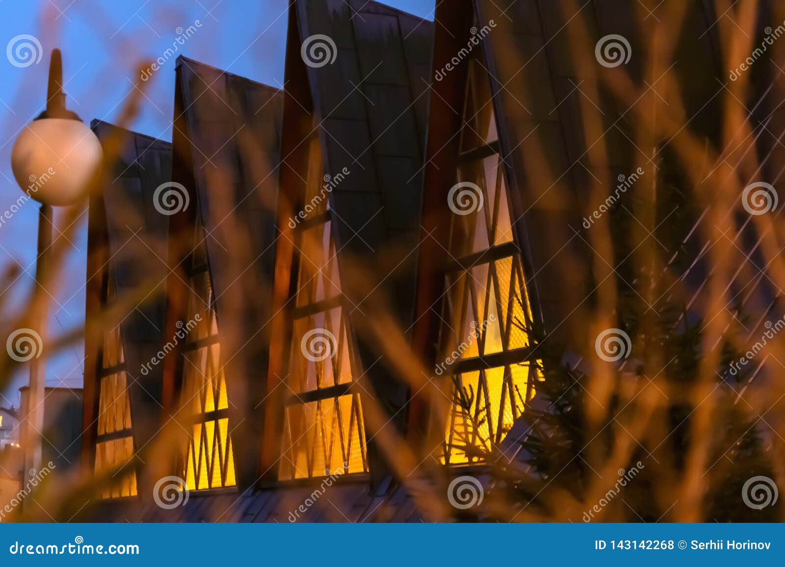 Sharp Corner Building Architecture Facade in Gdansk, Poland Stock Photo ...