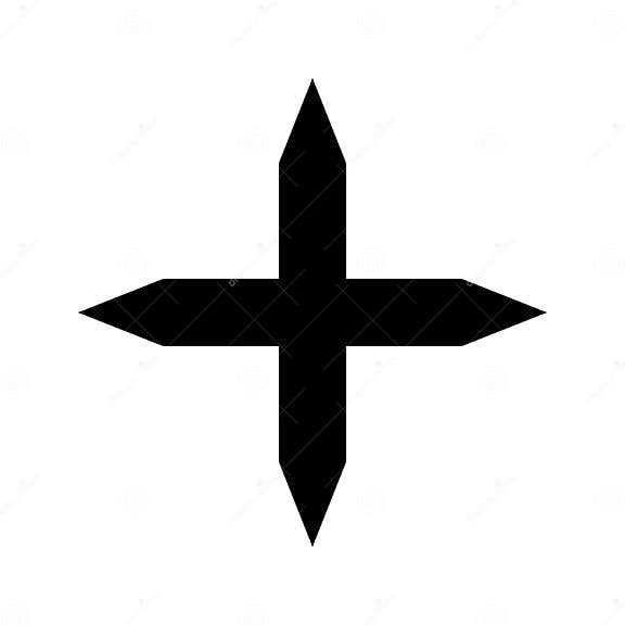 Sharp Cross Icon, Simple Symbol Stock Vector - Illustration of eternal ...