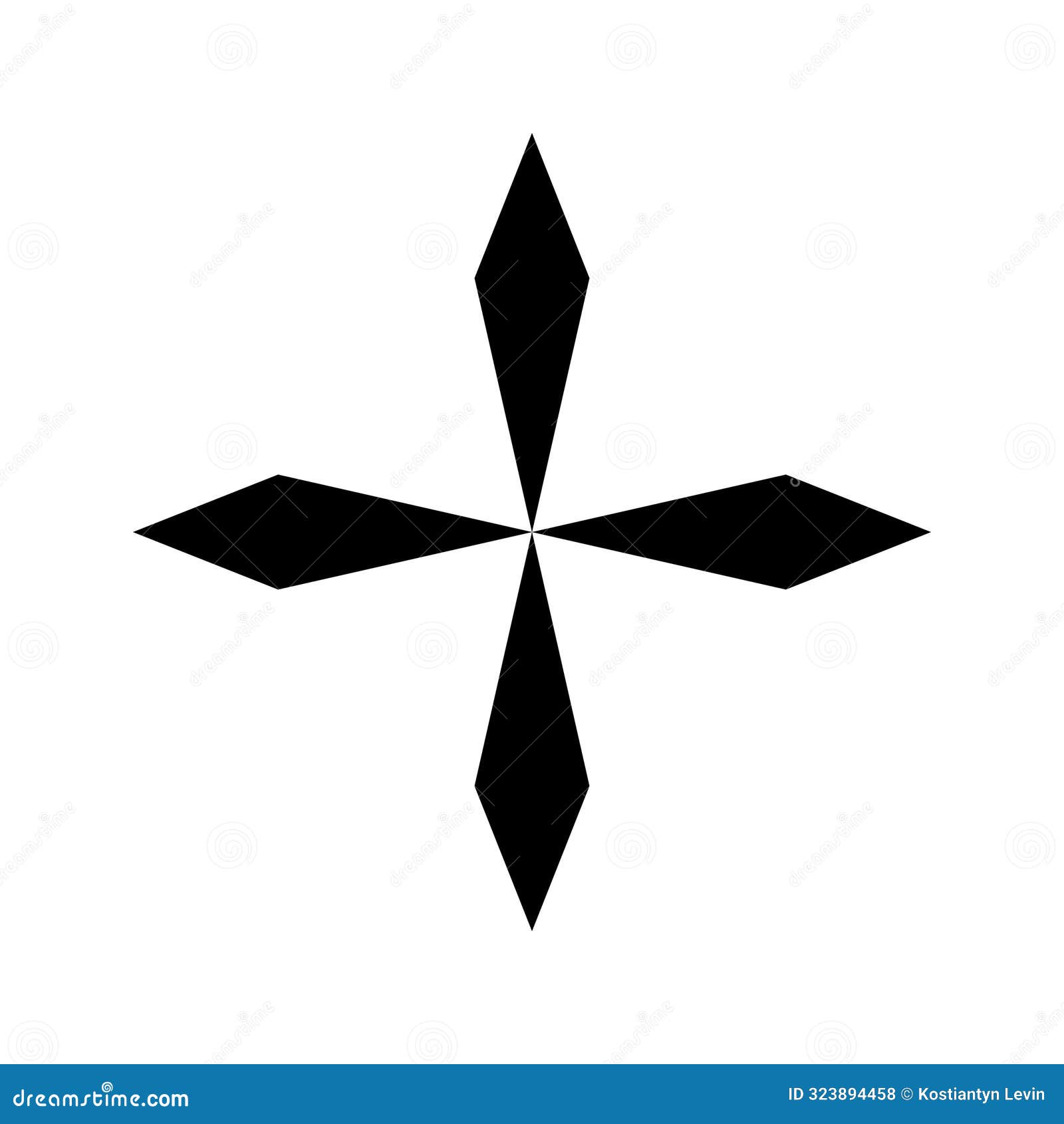 Sharp Cross Icon, Simple Symbol Stock Vector - Illustration of design ...