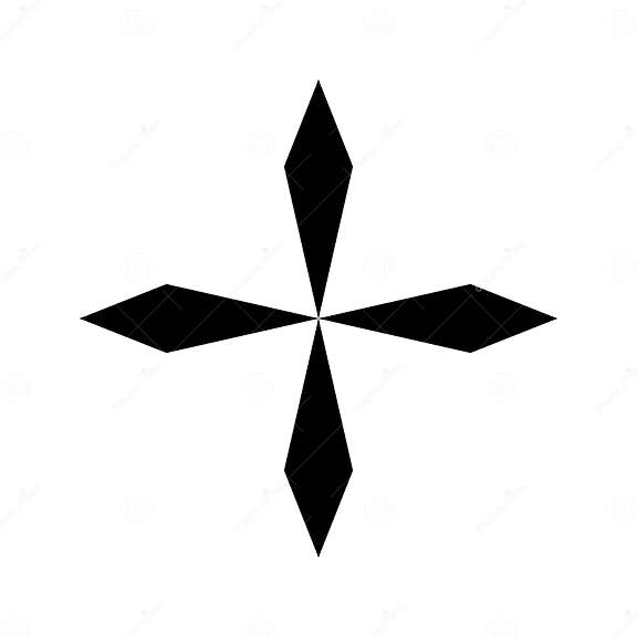 Sharp Cross Icon, Simple Symbol Stock Vector - Illustration of design ...