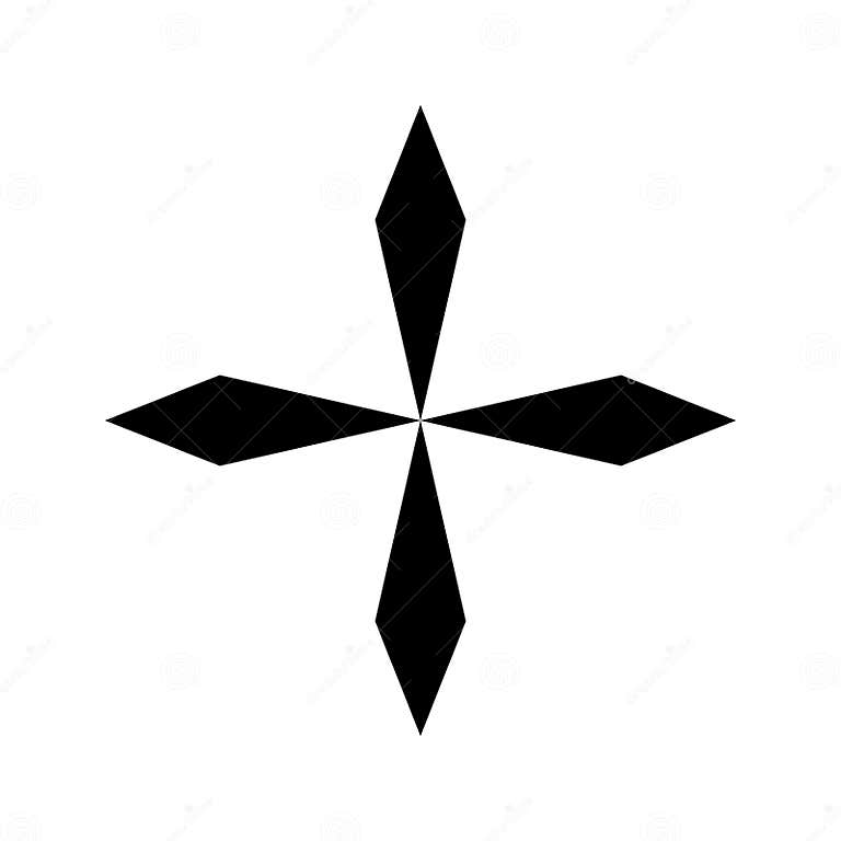 Sharp Cross Icon, Simple Symbol Stock Vector - Illustration of design ...