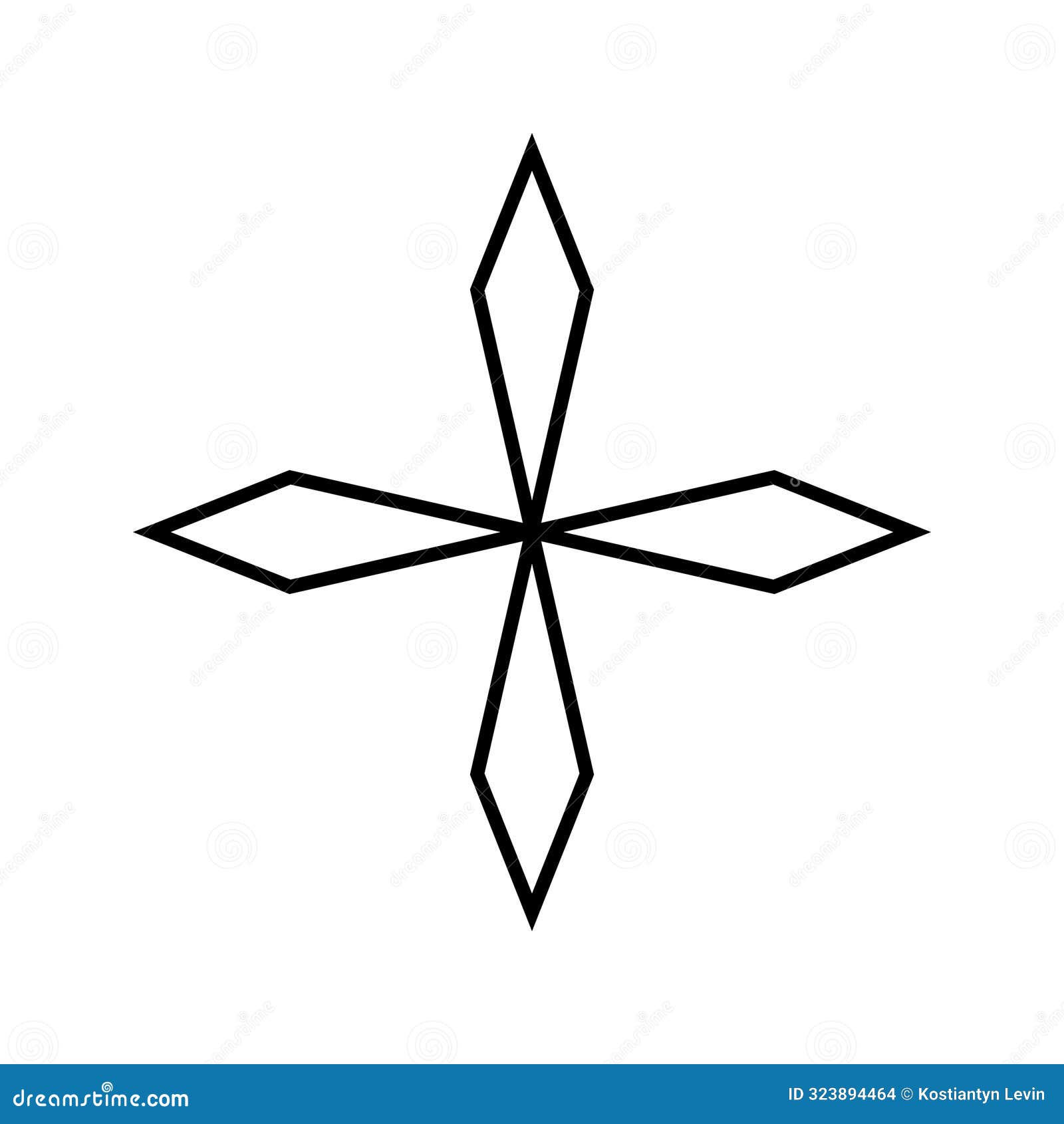 Sharp Cross Icon, Simple Symbol Stock Vector - Illustration of form ...