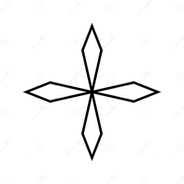 Sharp Cross Icon, Simple Symbol Stock Vector - Illustration of form ...